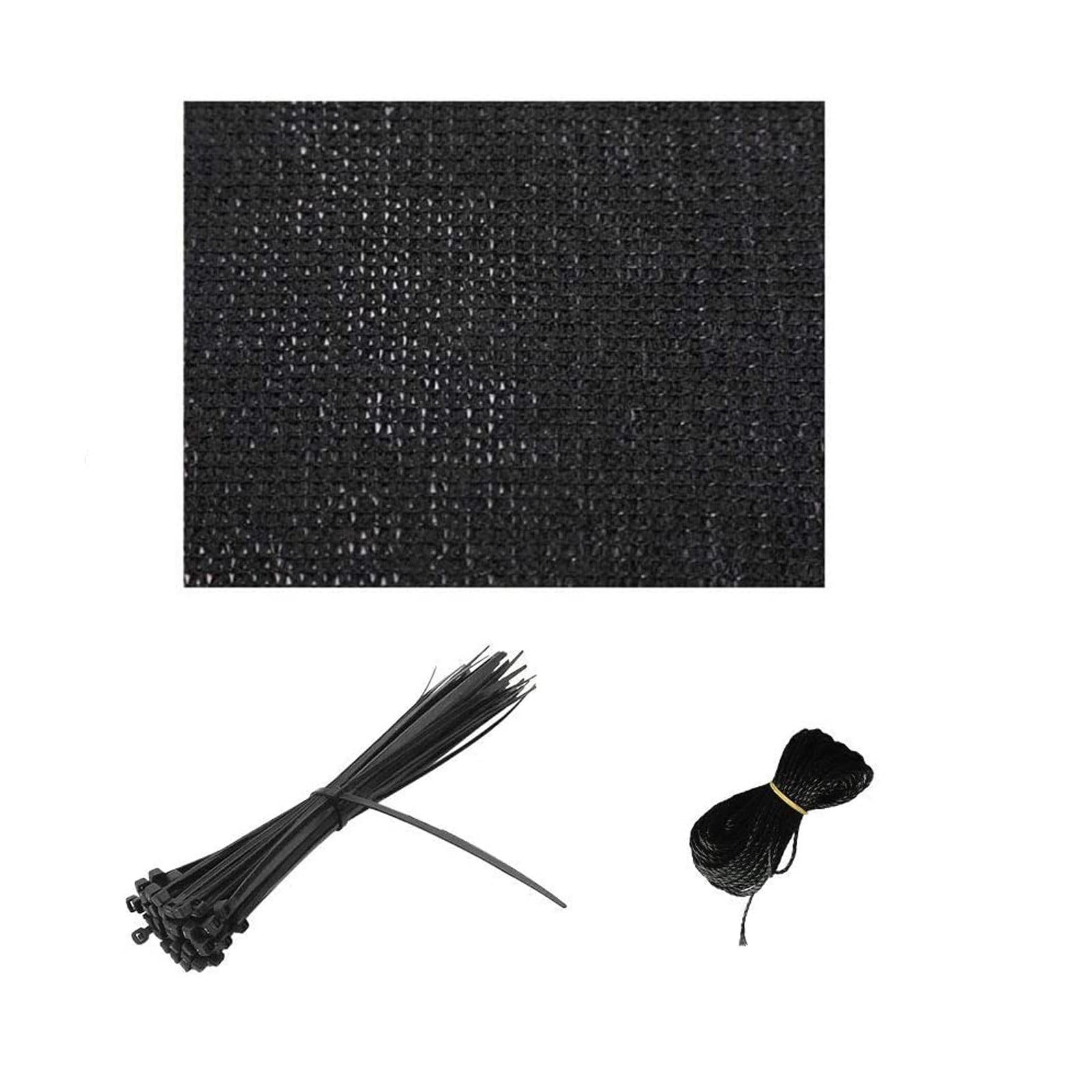XDDST Balcony Cover Privacy Screen 3'x16.4' Black UV Protection Garden ...