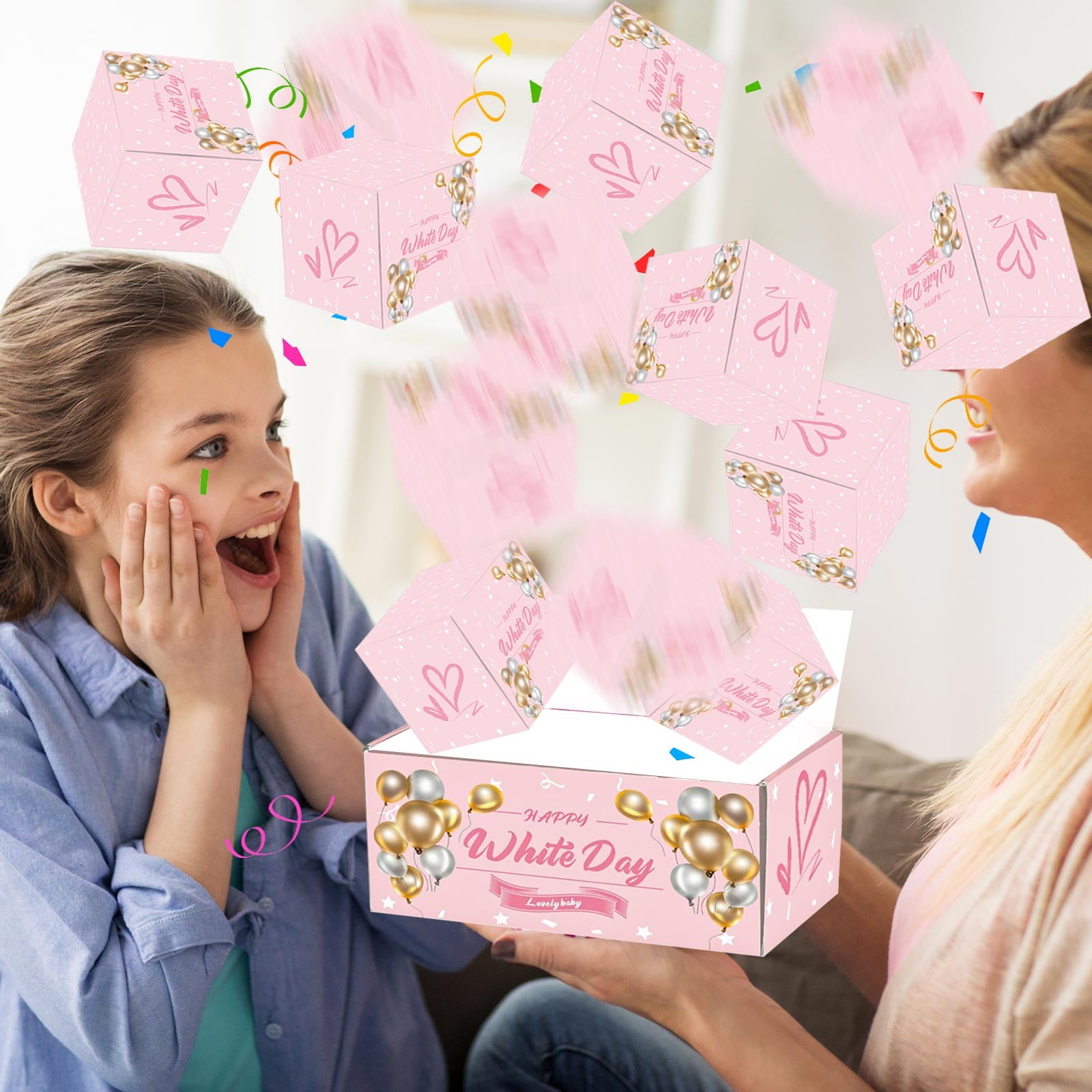 XDDST Birthday Surprise Pop-up Gift Box Folding Bounce Red Envelope Box ...