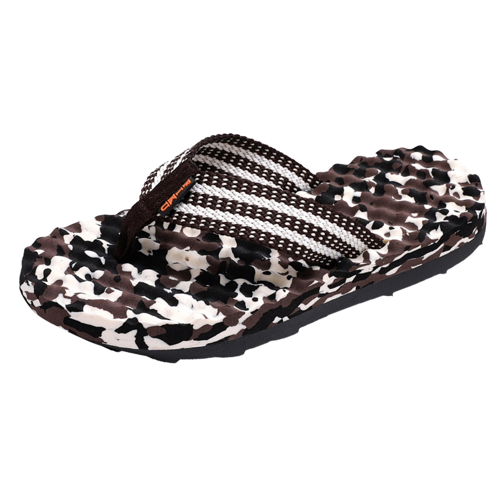 XDDST Brown Mens Boot Fashion Summer Men Flip Flops Flat Bottom ...