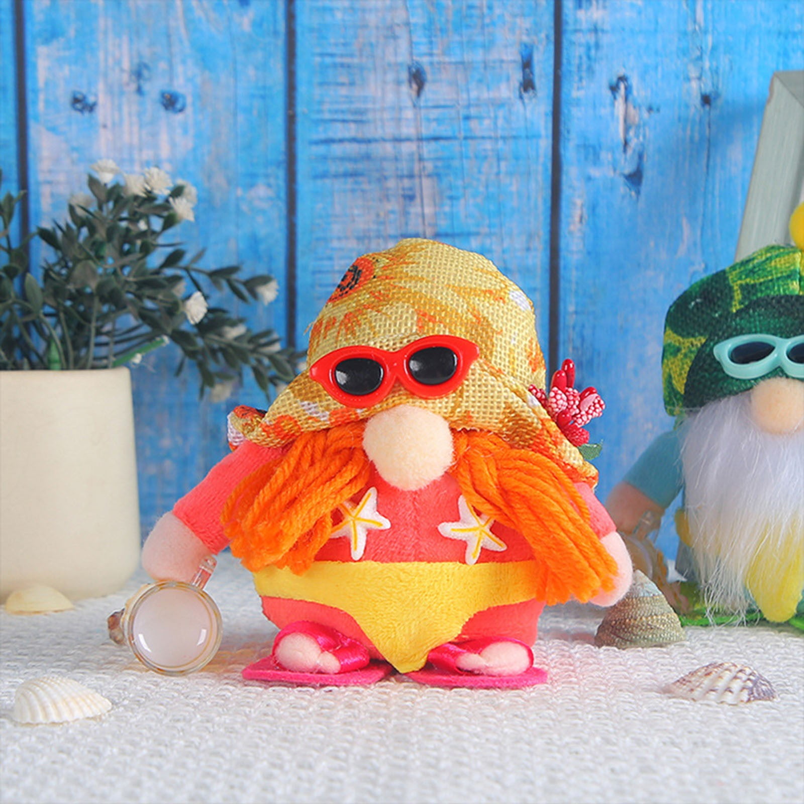 XDDST Cute Beach Doll Seaside Bikini No Face Old Man Doll Creative Doll ...