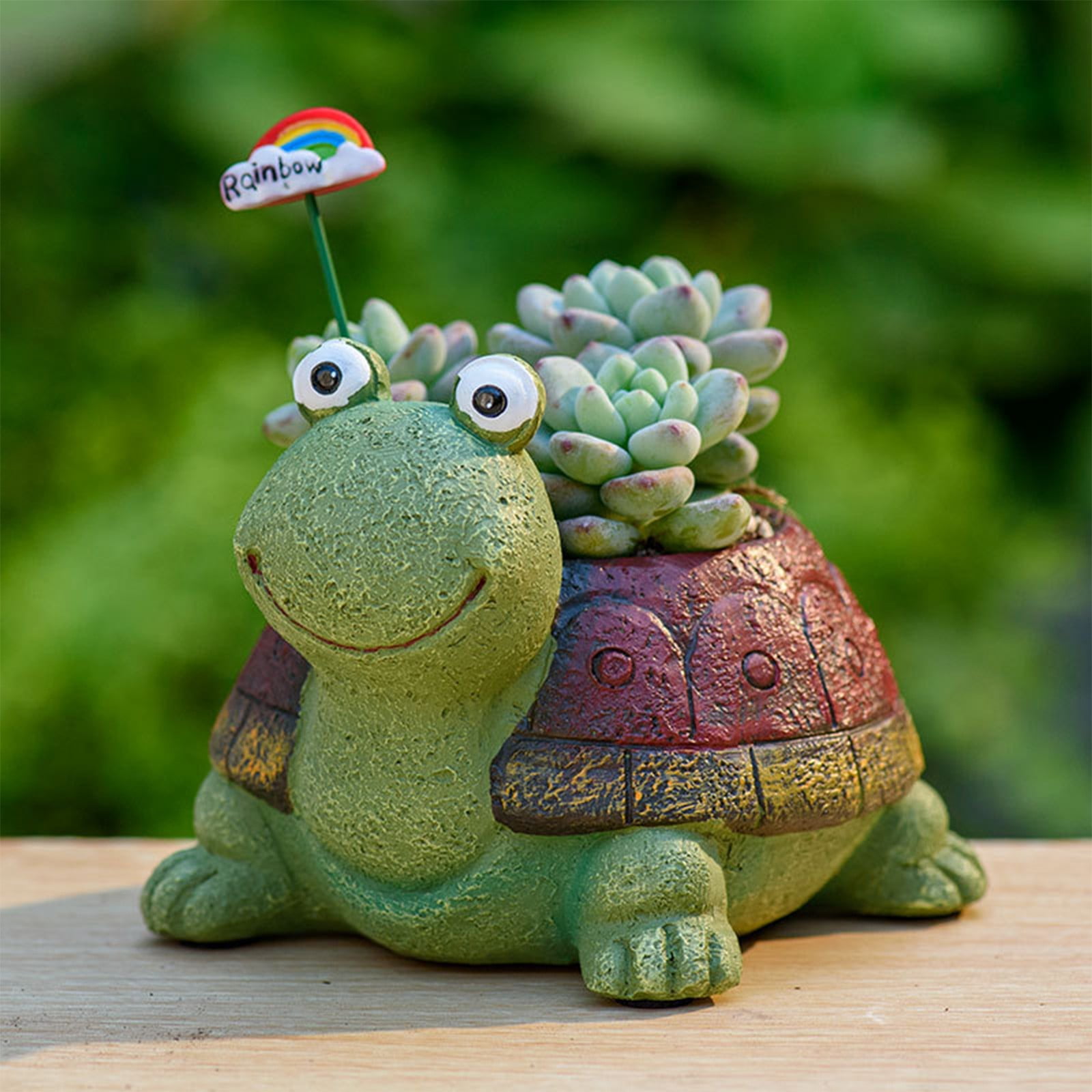 XDDST Cute Turtle Flower Pot Interesting Planter Decoration Flowerpot ...