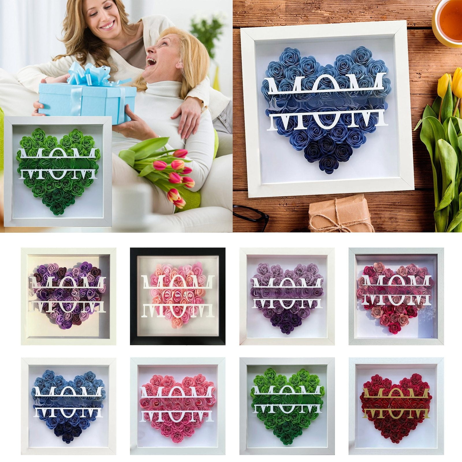 XDDST DIY Mother’s Day Photo Frame Gift with Written Name Or Blessings ...