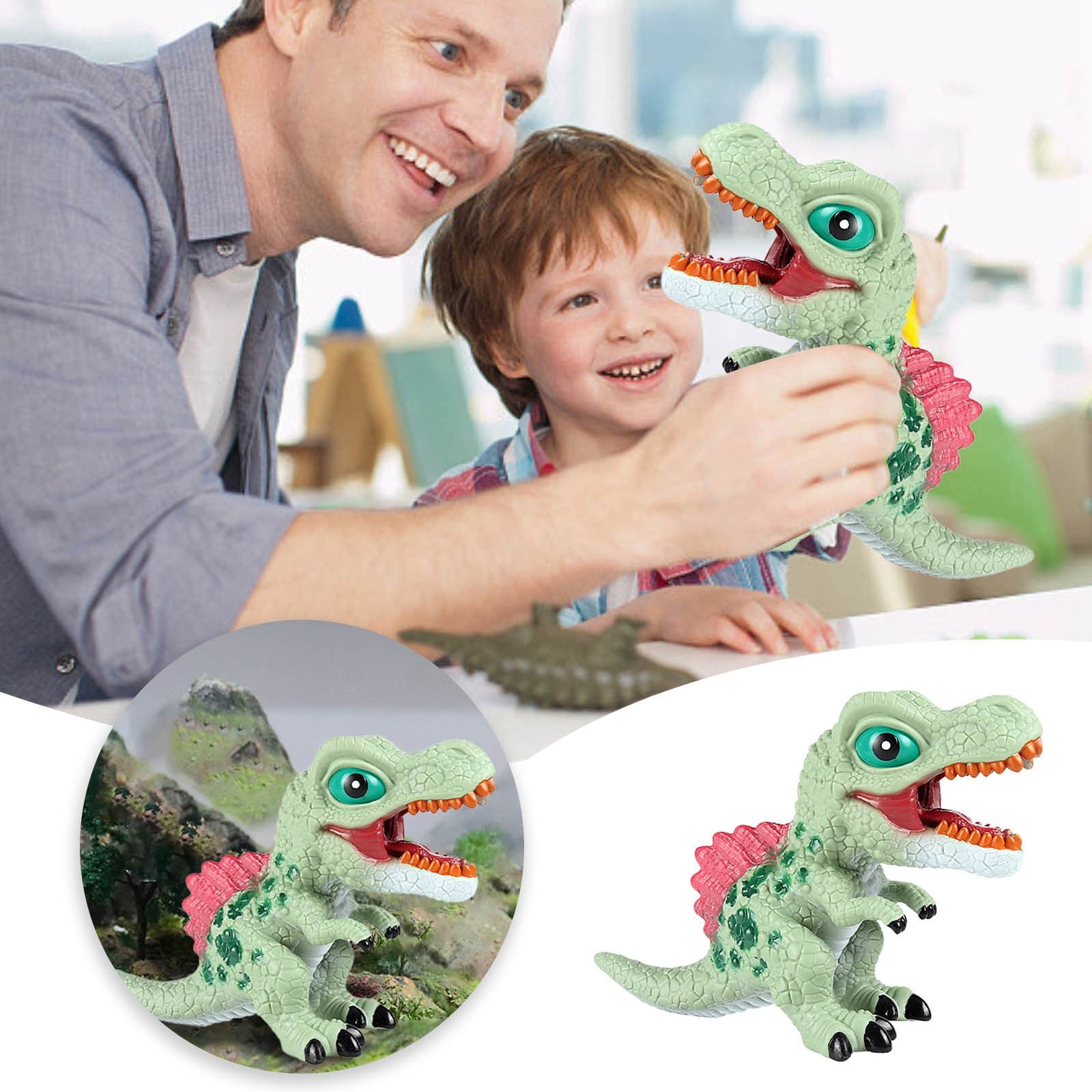 XDDST Dinosaur Toy 5.9 inch Rubber Dinosaur Stretches Rubber Material ...