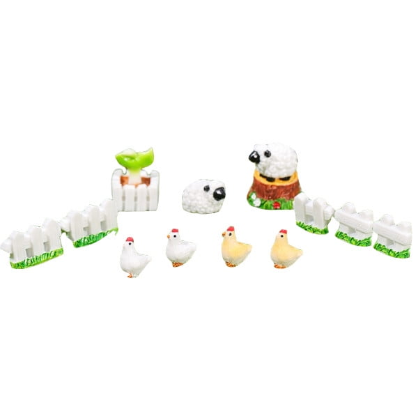 XDDST Farm Cute Animal Figurines Easter Toy Set Simulated Chicken ...