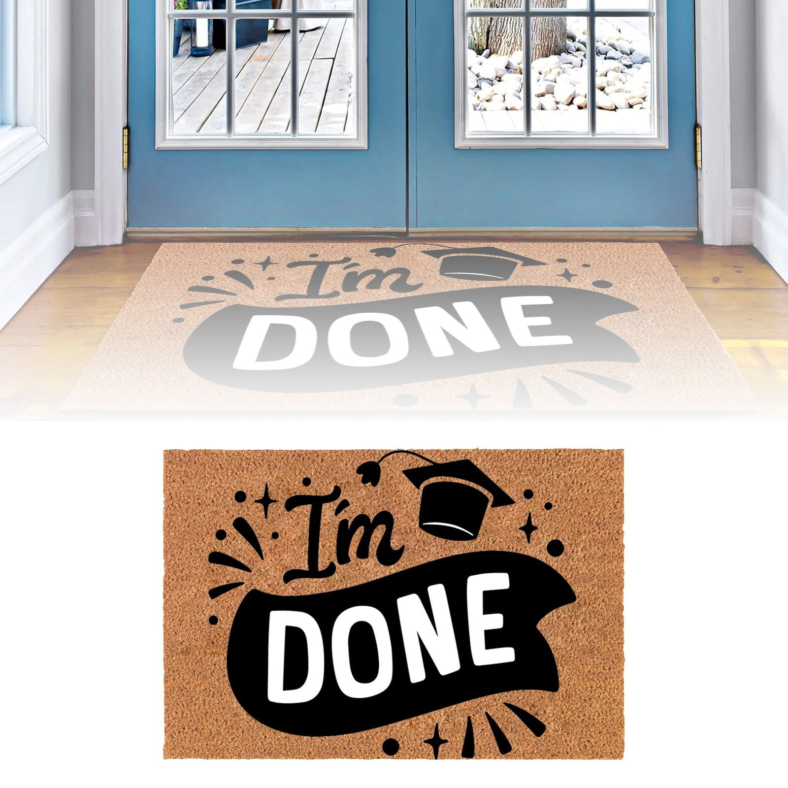 XDDST Graduation Season 40x60cm Velvet Floor Mats Funny Graduation ...