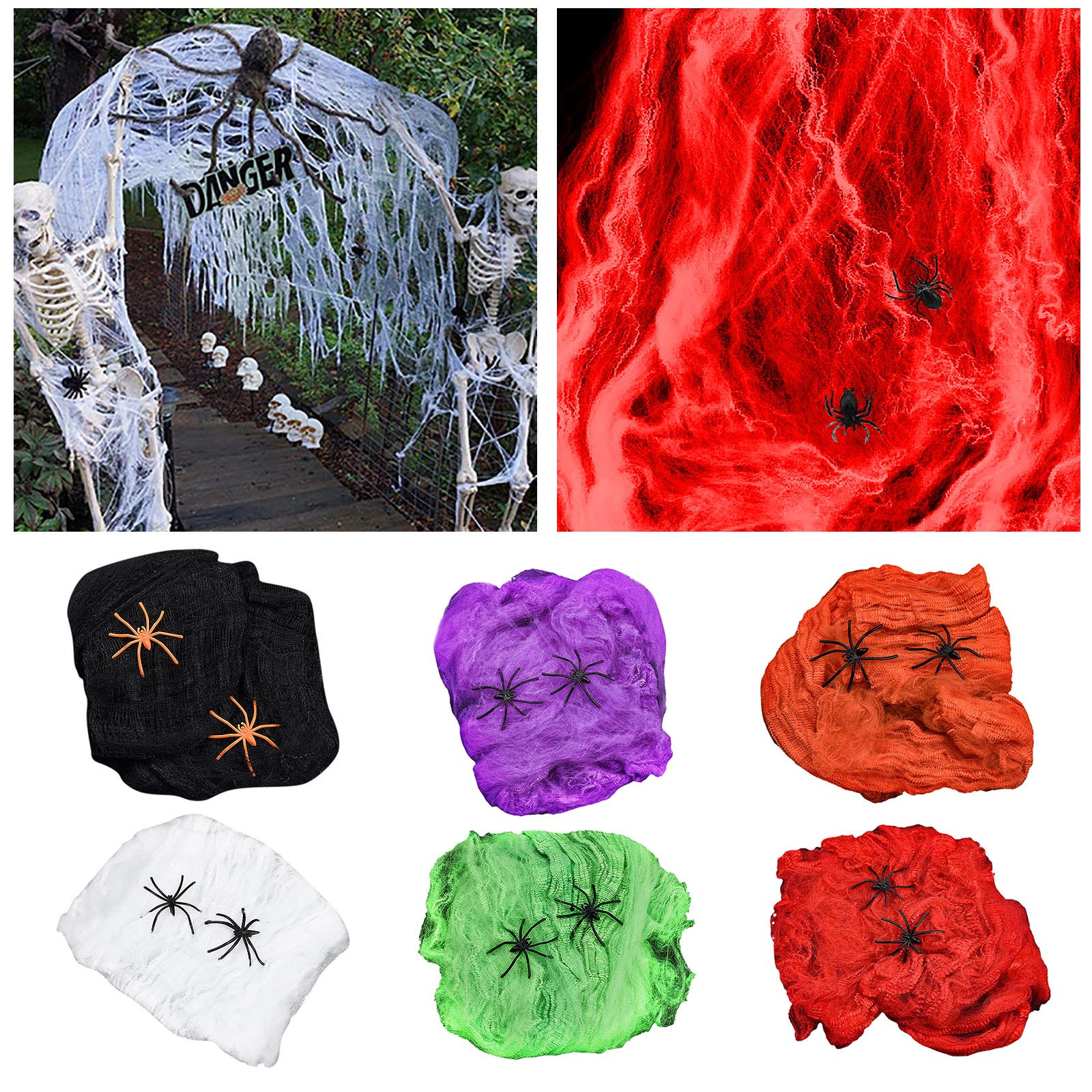 XDDST Halloween Decorations Outdoor 1550 Sqft Halloween Decorations ...