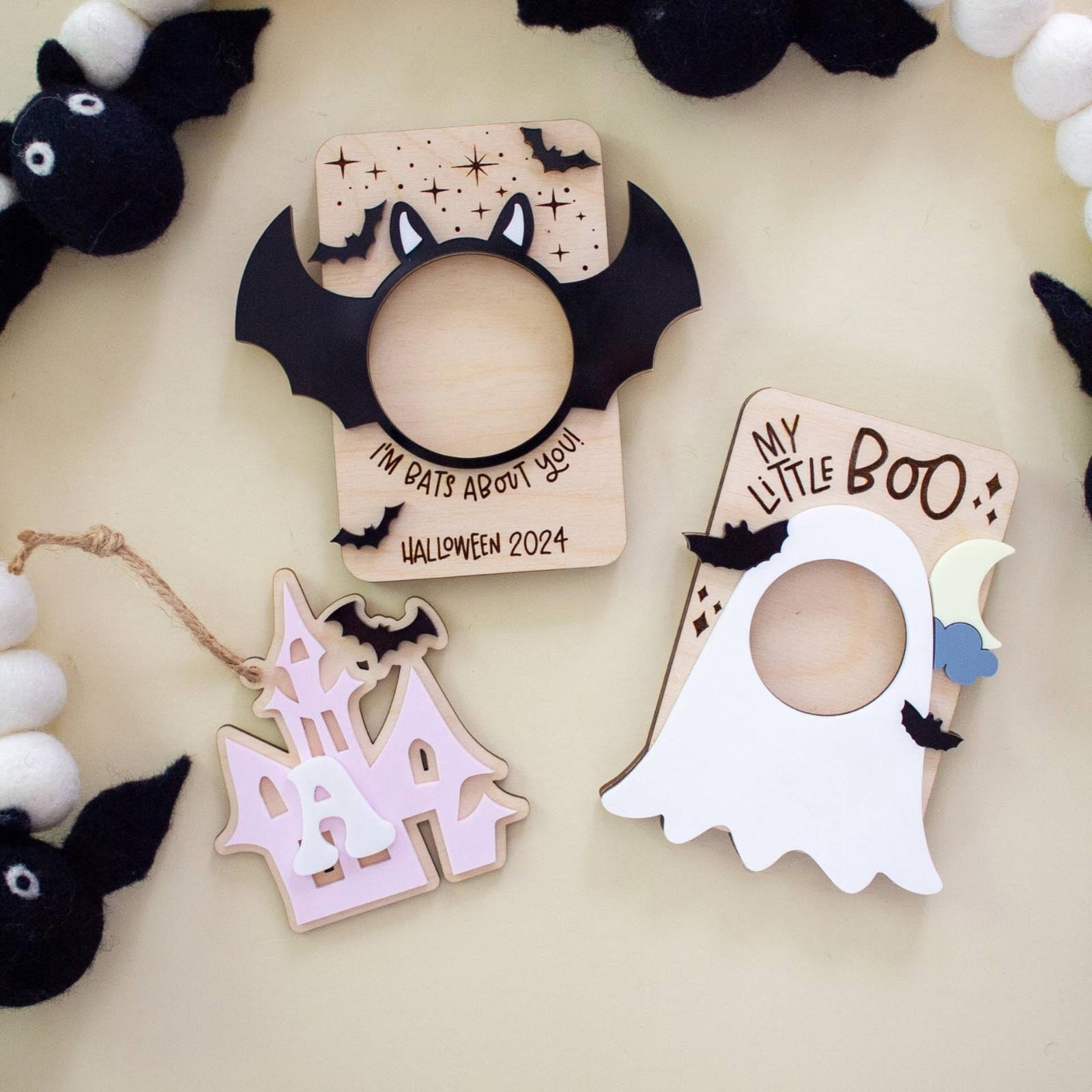 XDDST Halloween Decorations Outdoor Halloween Bat Frame Decorated ...