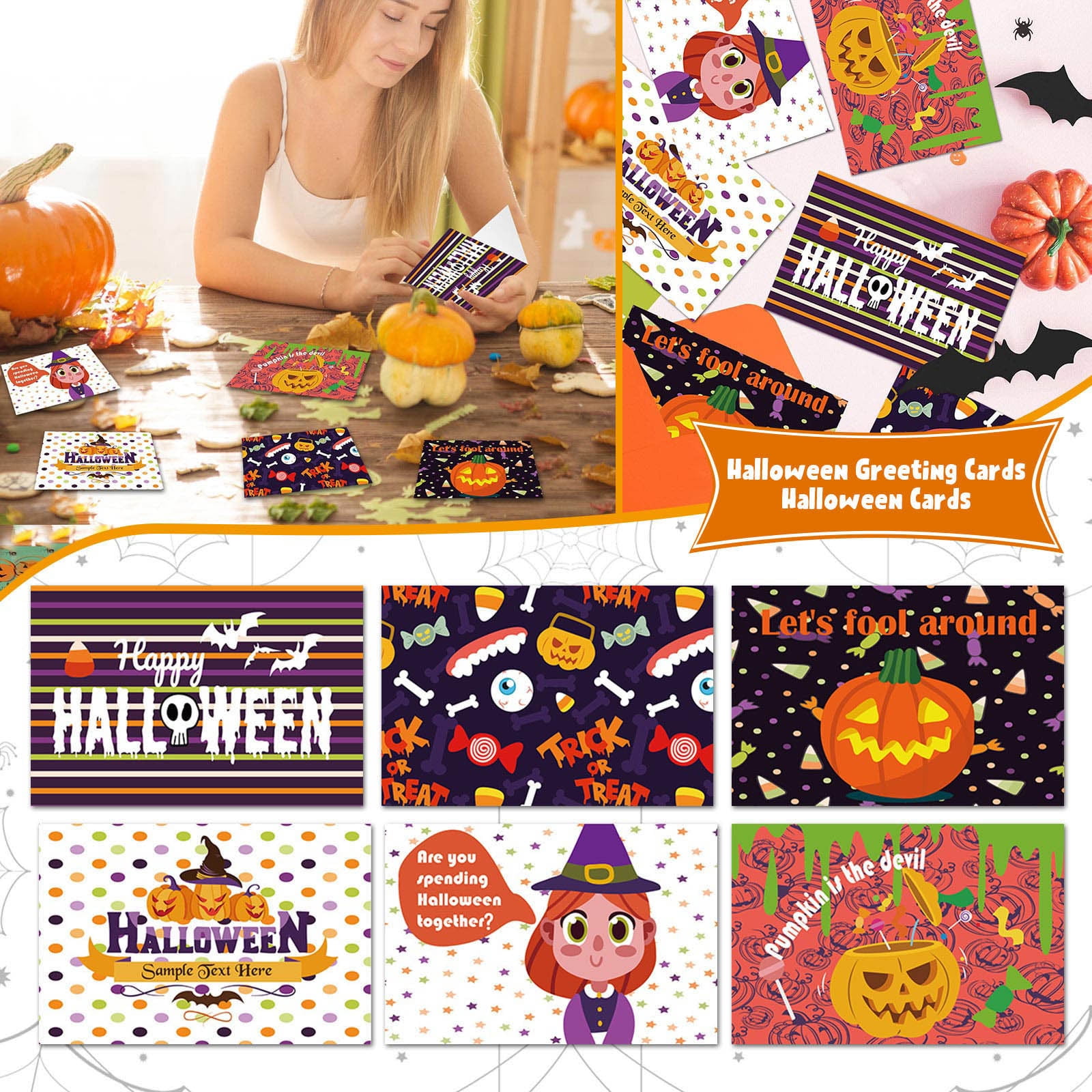 XDDST Halloween Outdoor Decorations Halloween Cards Halloween Note ...