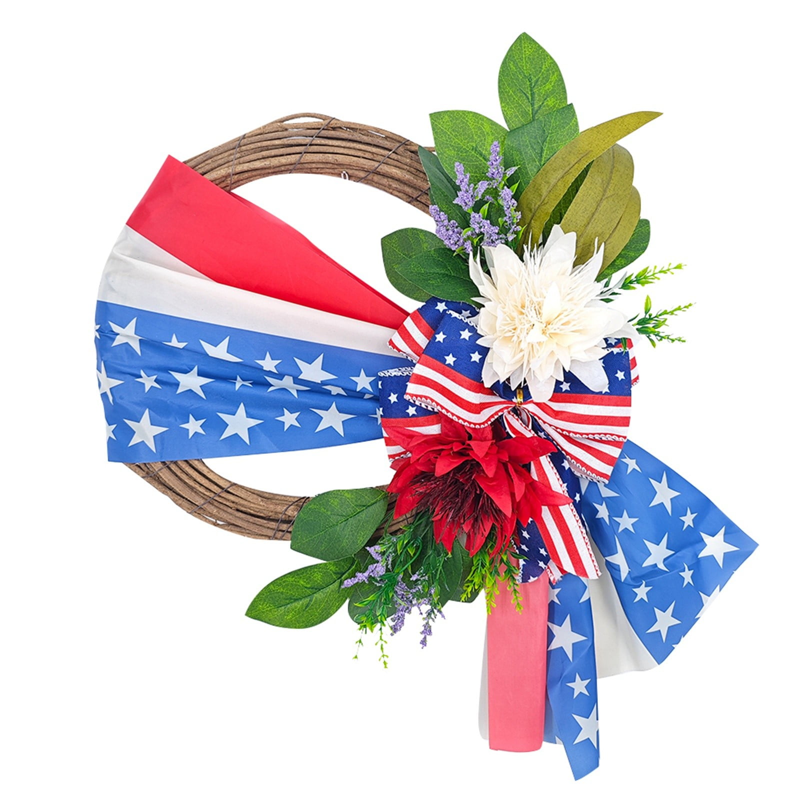 XDDST Independence Day Wall Hanging Umbrella Patriotic Wreath American ...