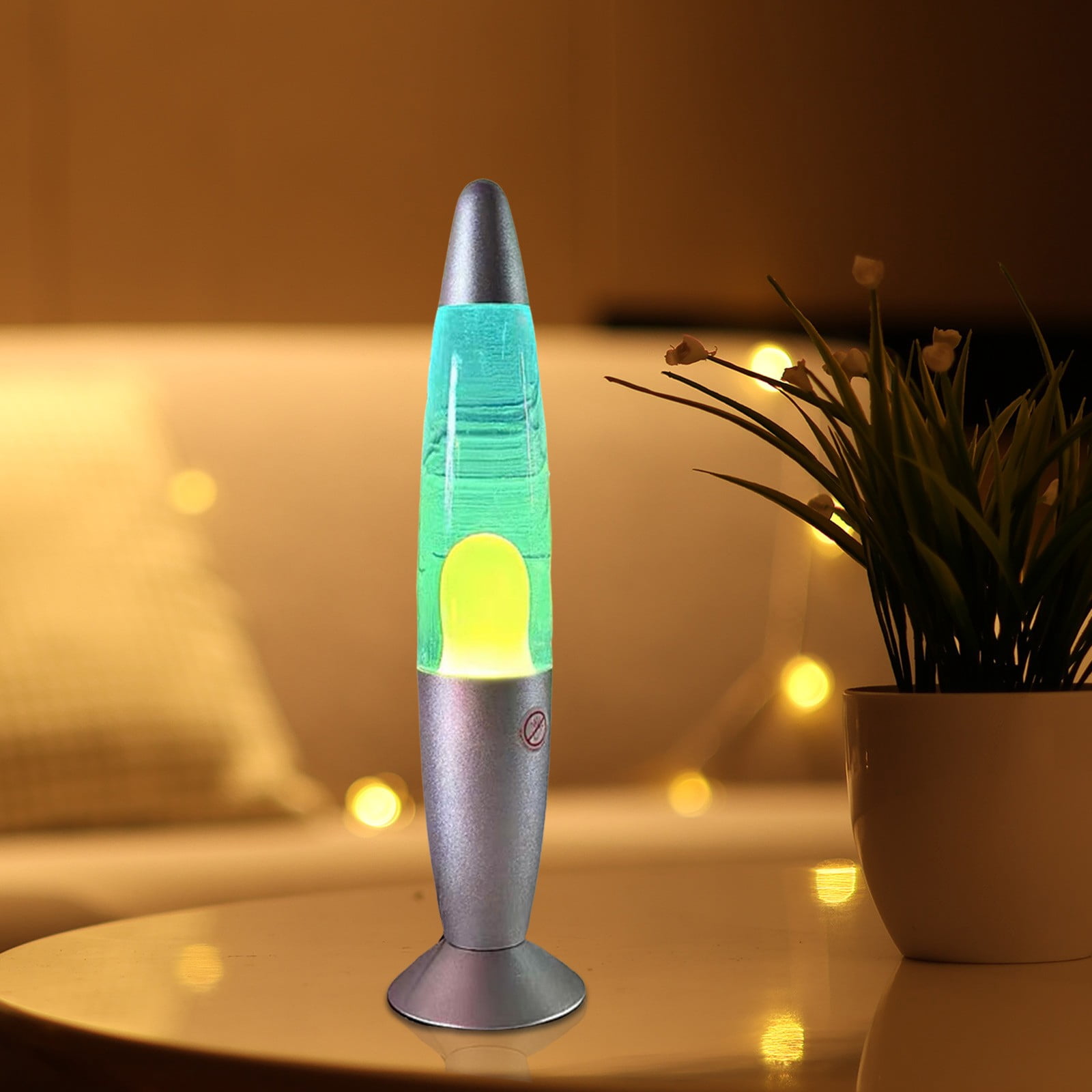 XDDST Jellyfish Lamp Relaxing Liquid Lamp Blue Yellow Volcano Lamp ...
