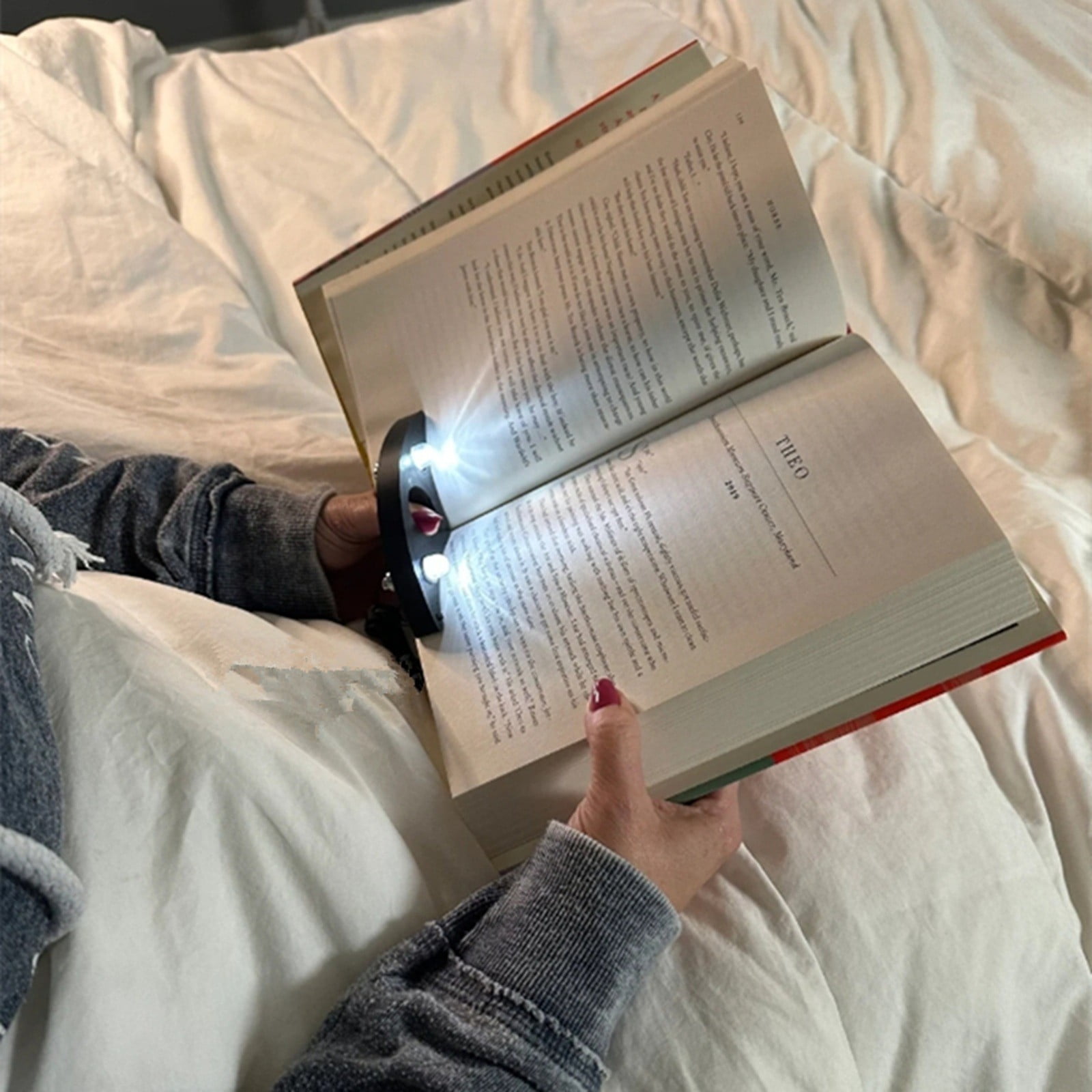 XDDST LED Light Up Thumb Book Easy Book Opener Reader Gift for Readers ...