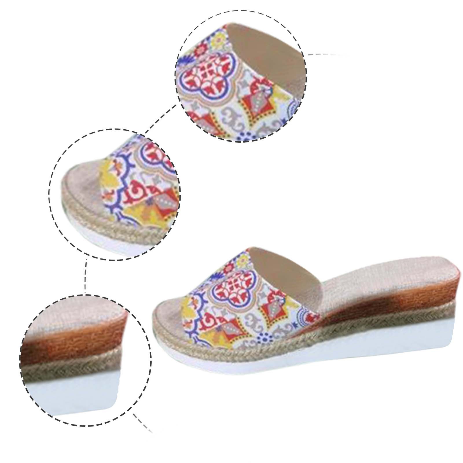 XDDST Large Size Women's Summer Fashion Open Toed Wedge Sandals with ...