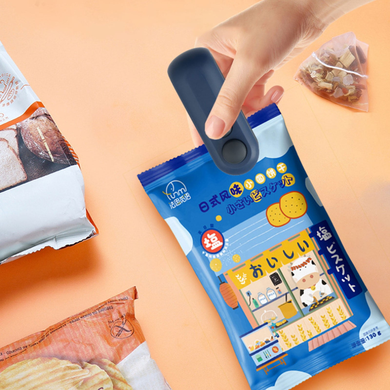 XDDST Mini Bag Sealer New 2 In 1 Usb Chip Bag Sealer Handheld Heat ...