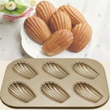 XDDST Mini Madeleine mold cake pan 6 Cup non-stick oval Spherical ...