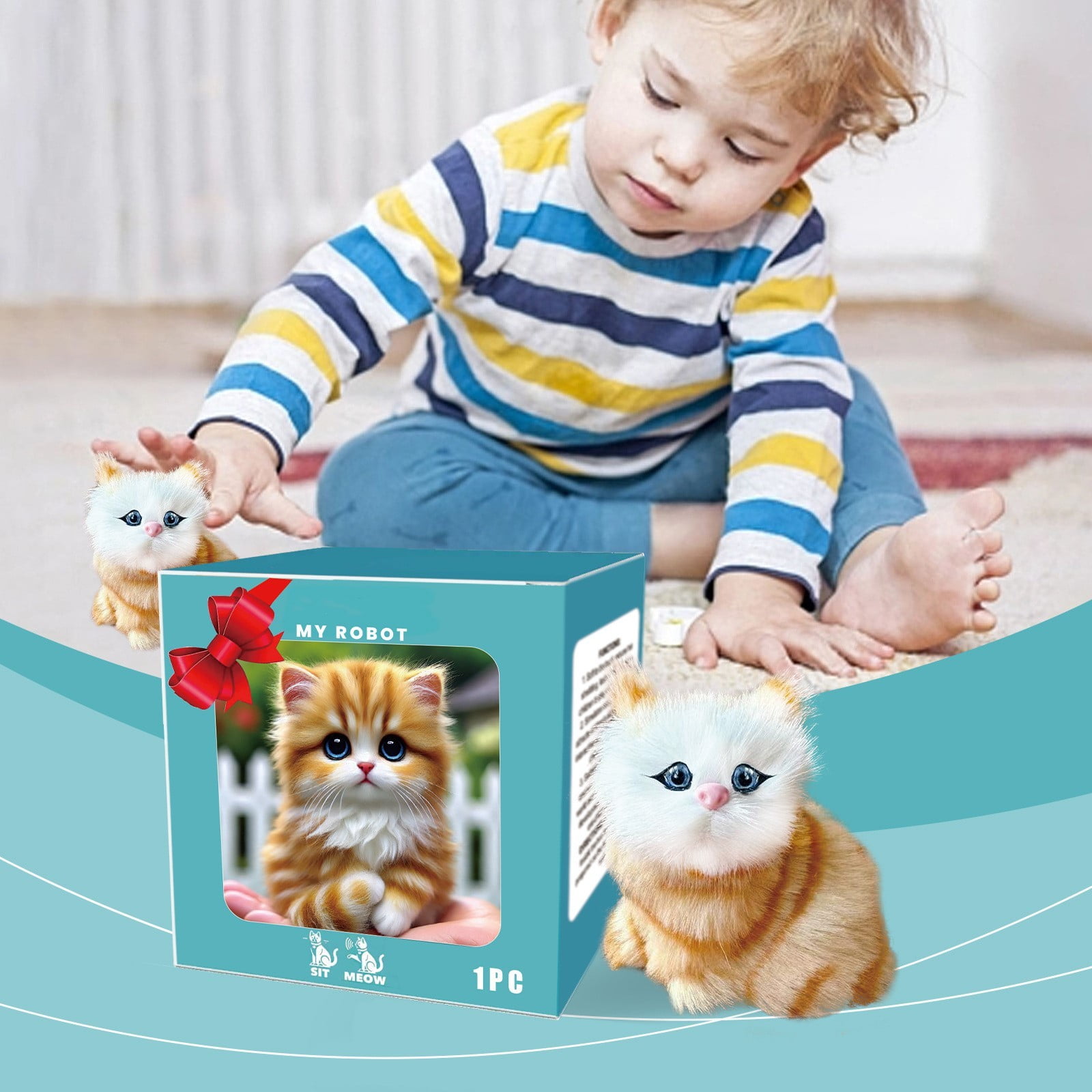 XDDST Realistic Robot Puppy Electric Cat Toys Children Play with ...
