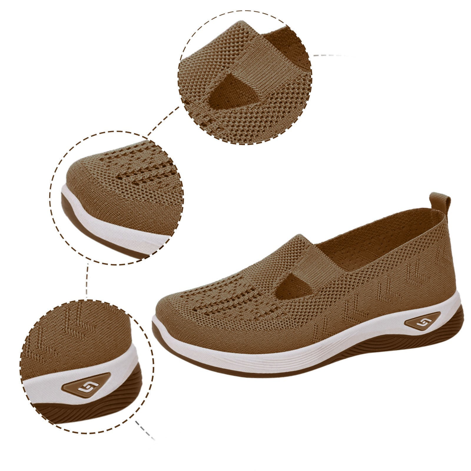 XDDST Spring And Autumn Women's Mesh Slip On Breathable Shoes ...