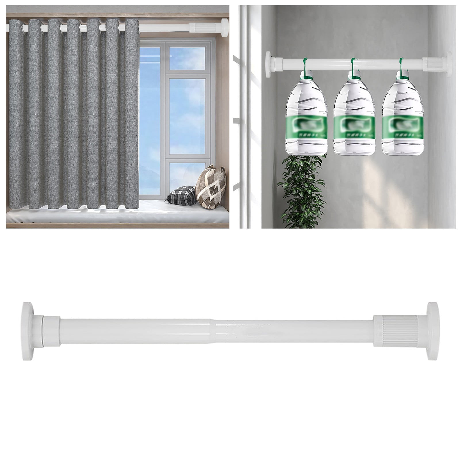XDDST Stainless Steel Balcony Telescoping Clothes Drying Rod Light ...