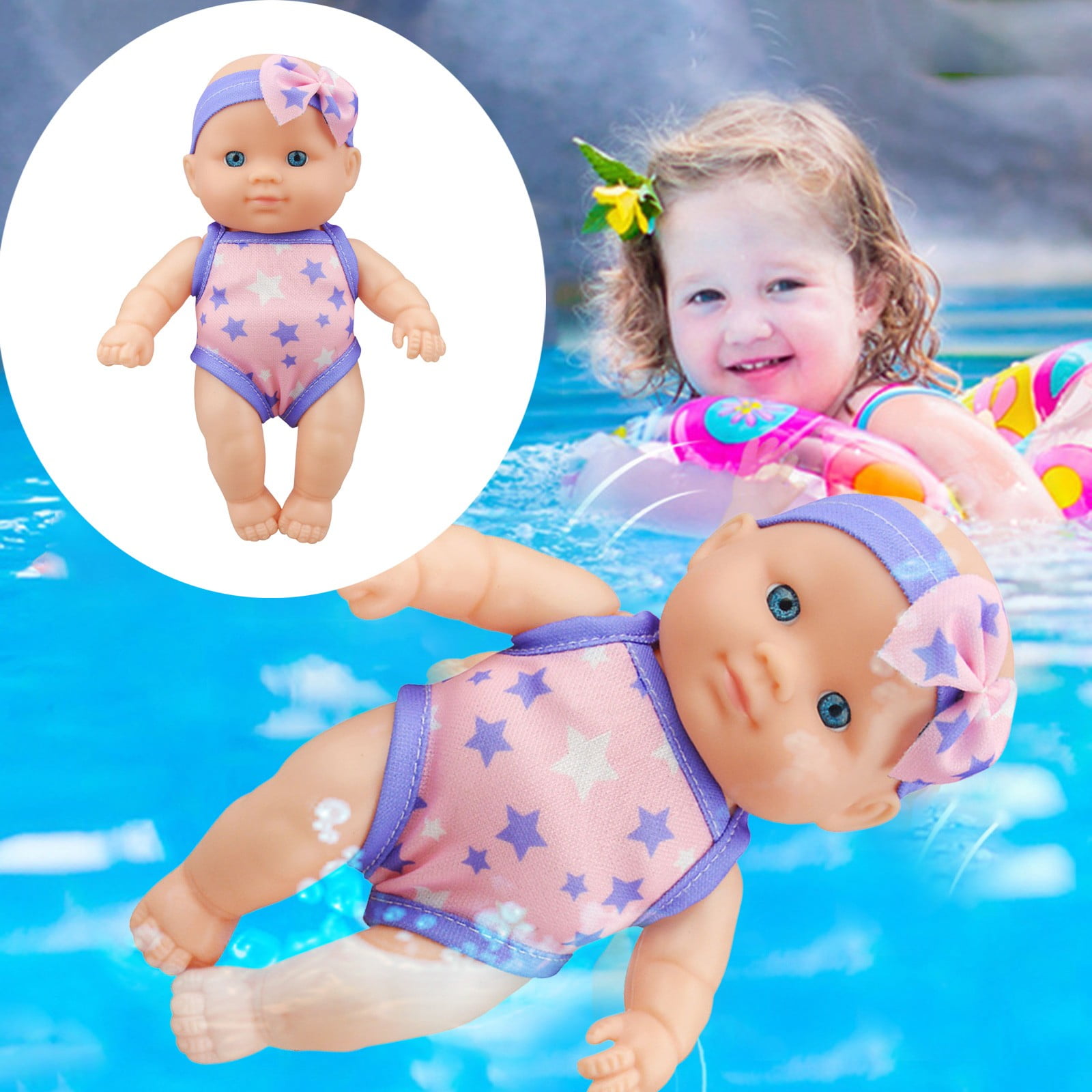 XDDST Swimmer Doll Beach Pool Kids' Articulated Joints Swimming Dolls ...