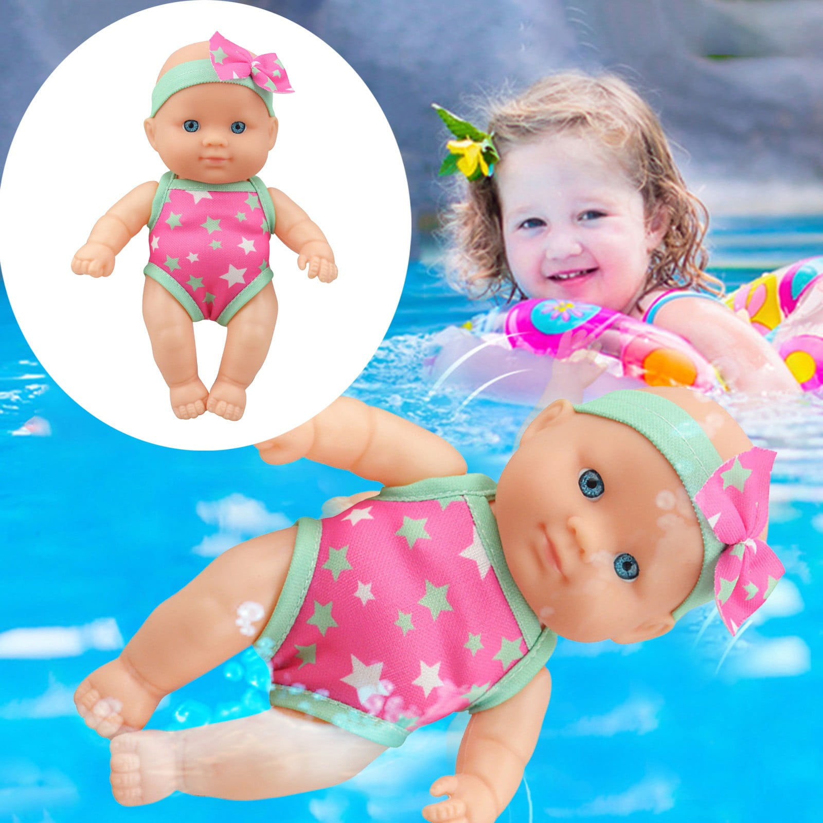XDDST Swimmer Doll Beach Pool Kids' Articulated Joints Swimming Dolls ...