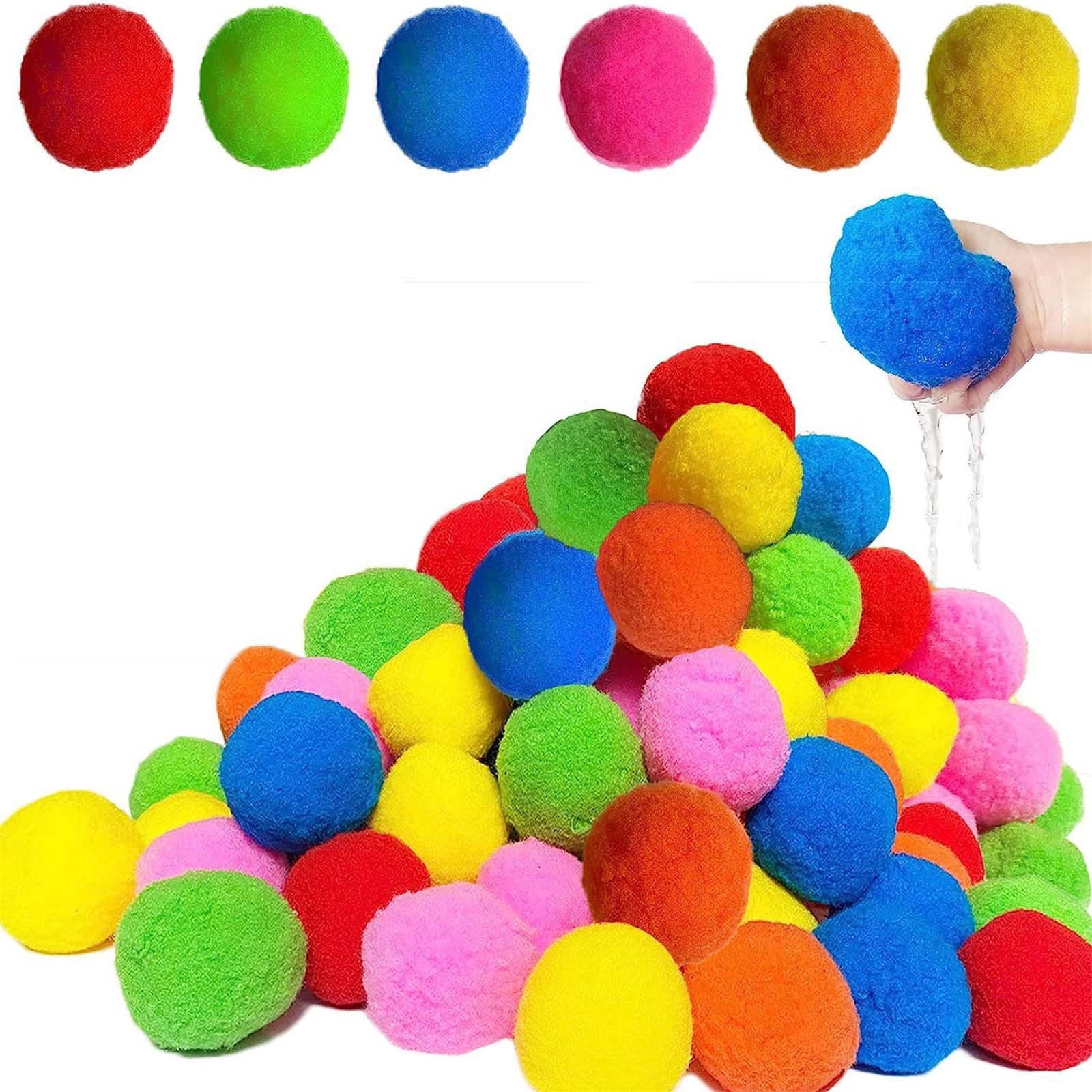 XDDST Water Soaker Balls 60 Pcs 2 Inch Reusable Water Splash Balls Pool ...