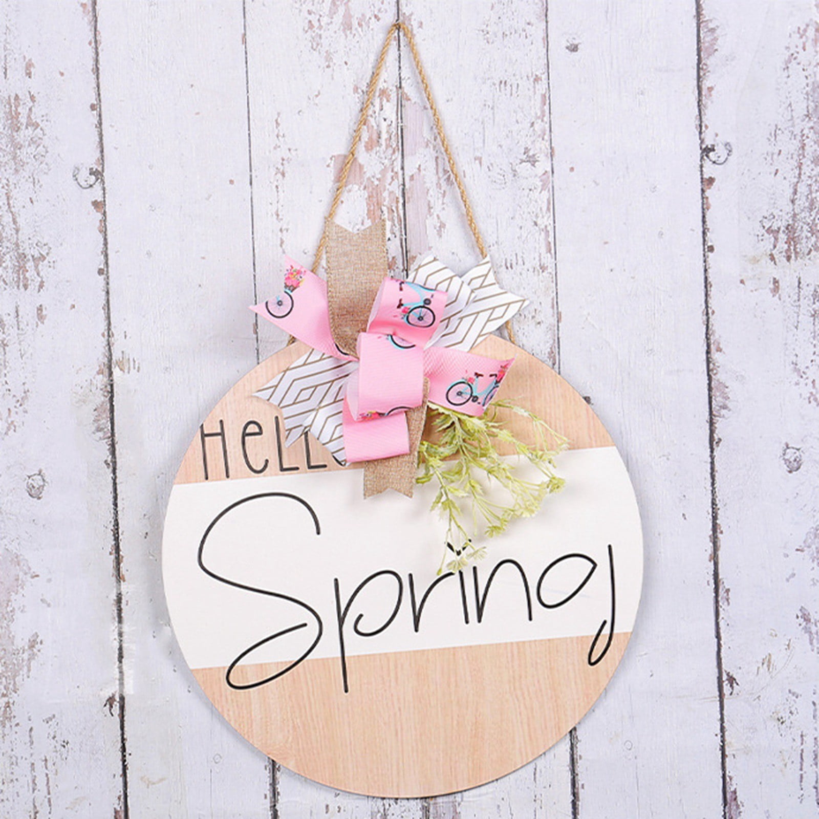 XDDST Welcome Spring Wooden Sign Garland 2024 Letter Door Hanging ...