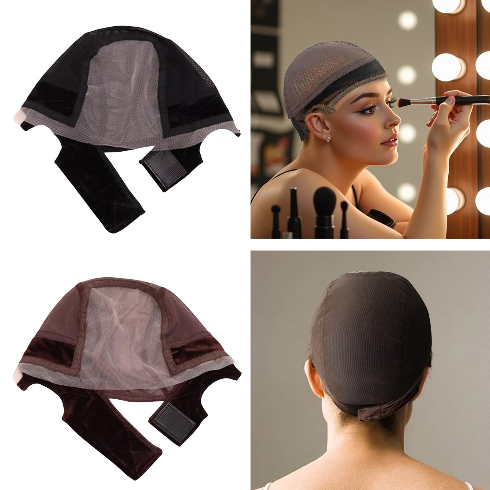 XDDST Wig Cap Adjustable Wig Grip Cap for Glueless Wigs Lace Front Caps ...