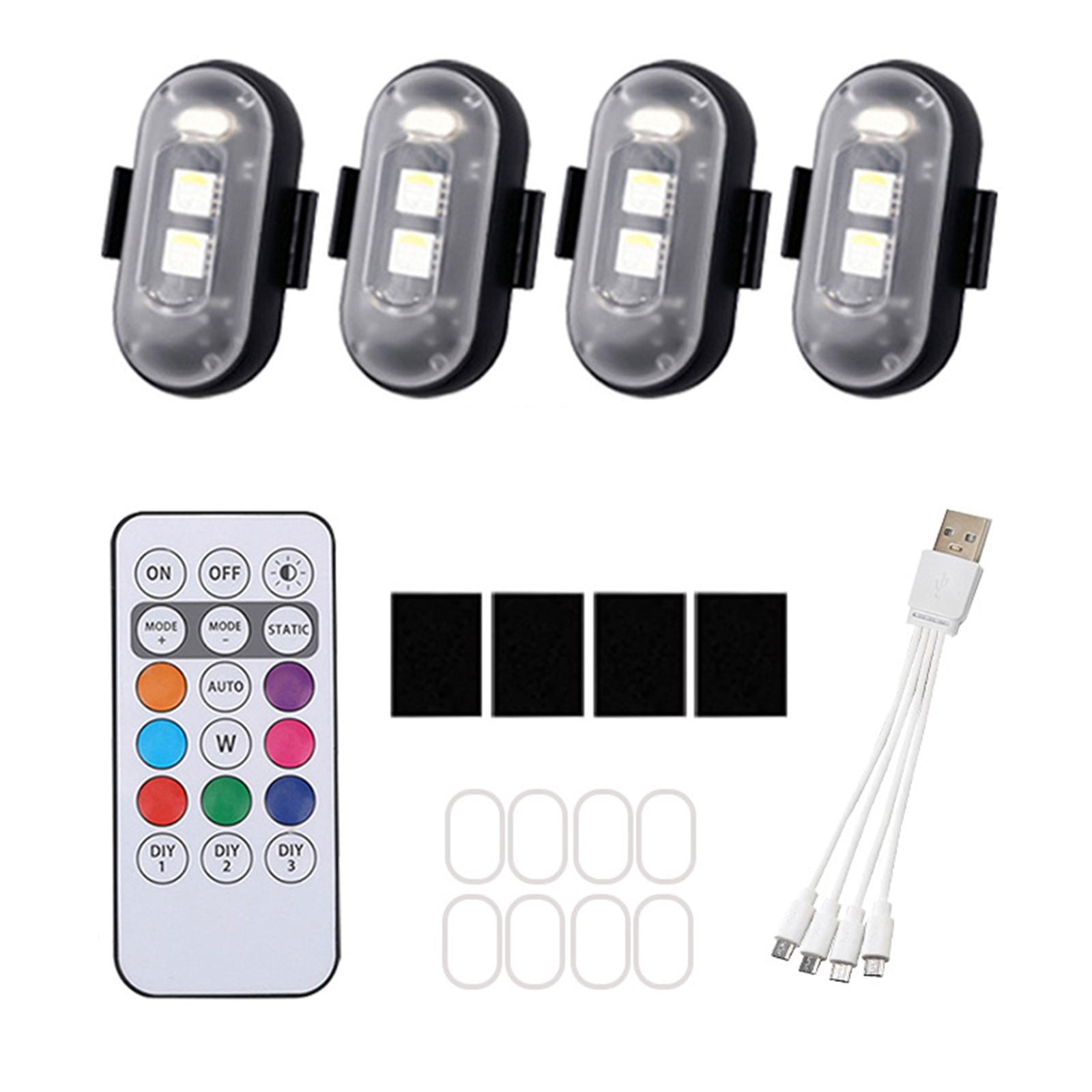 XDDST Wireless LED Strobe Lights with Remote Control 8 Colours Strobe ...
