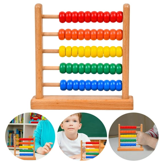 Colorful Abacus Beads Counting Toy 10 Rows Abacus Learn Math, with 100 ...