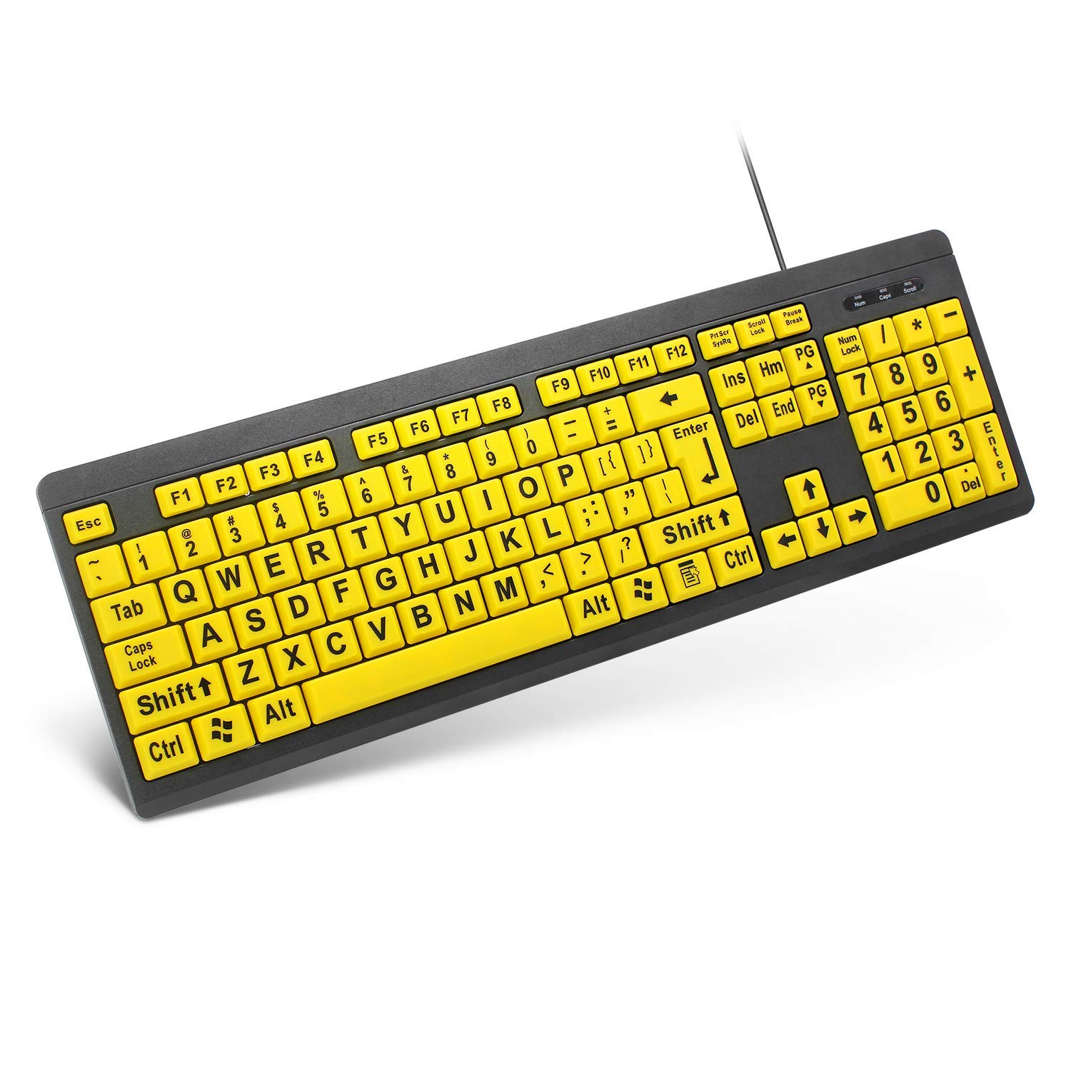 XDL-POWER Large Print Computer Keyboard,Wired USB Keyboard High ...