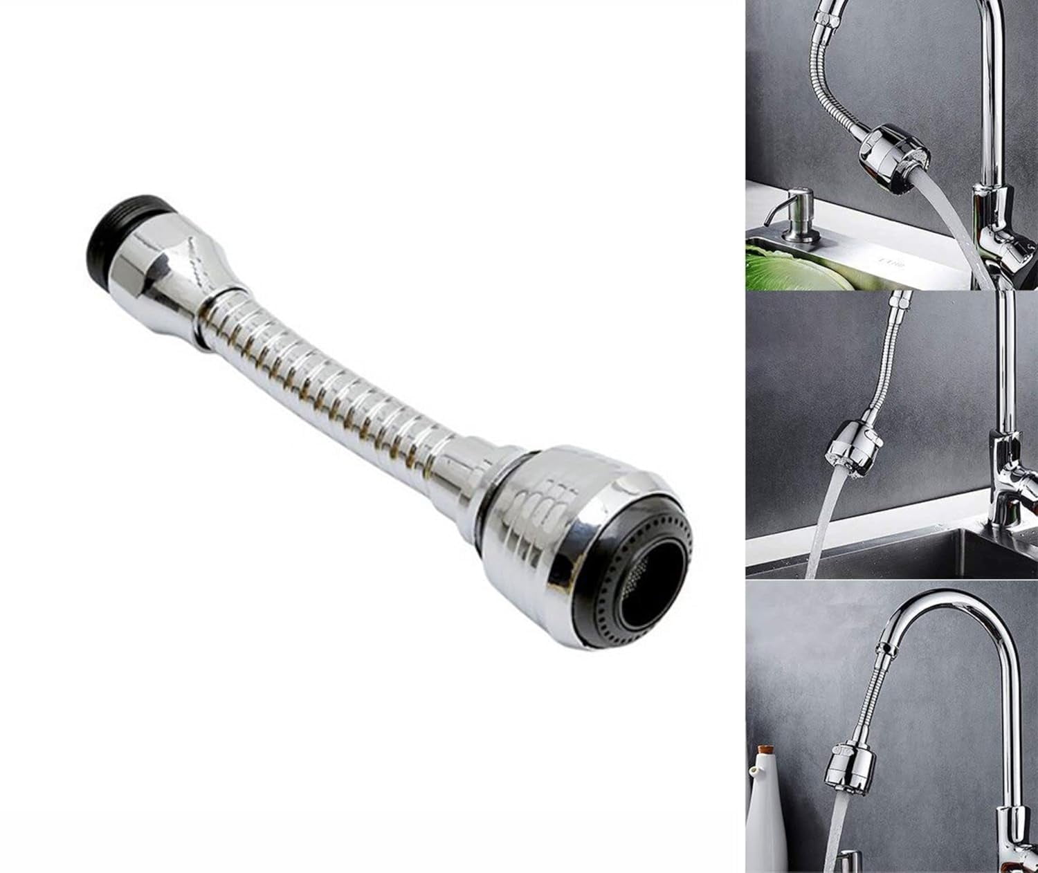 XDLB Stainless Steel 360 Degree Rotatable 6 inch Flexible hose Water ...