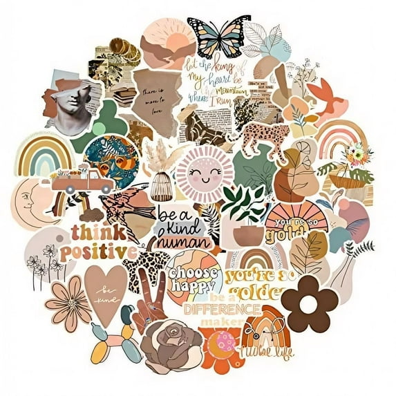 XDMTWLKJ Vintage Vinyl Sticker Pack, 50 Waterproof Durable Stickers for ...