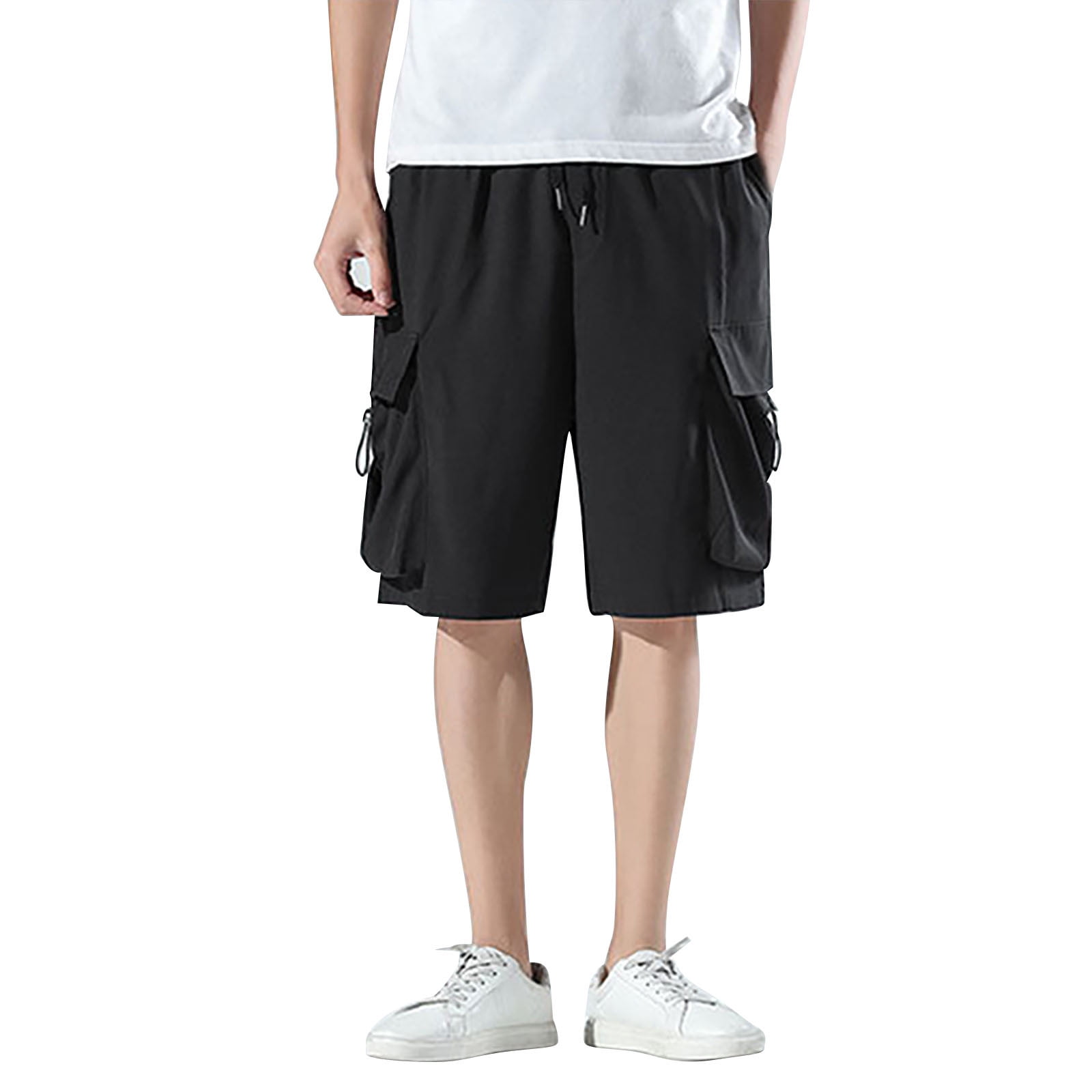 XDZJLR Cargo Shorts for Men Jogging Summer Retro Sports Knee Length ...