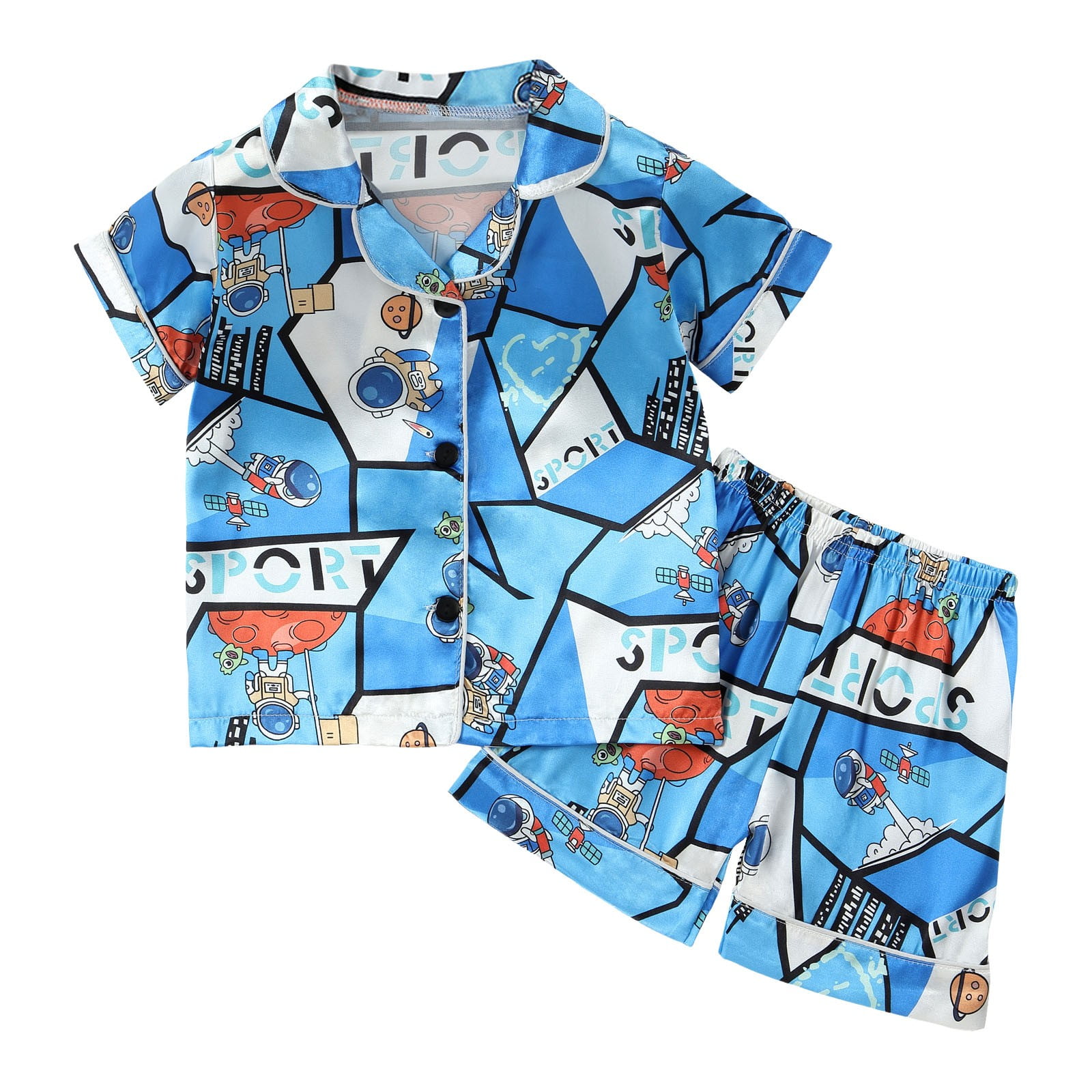 XDZJLR Girl Outfits Kids Boys And Suit Tracksuit Short Sleeve Indoor ...