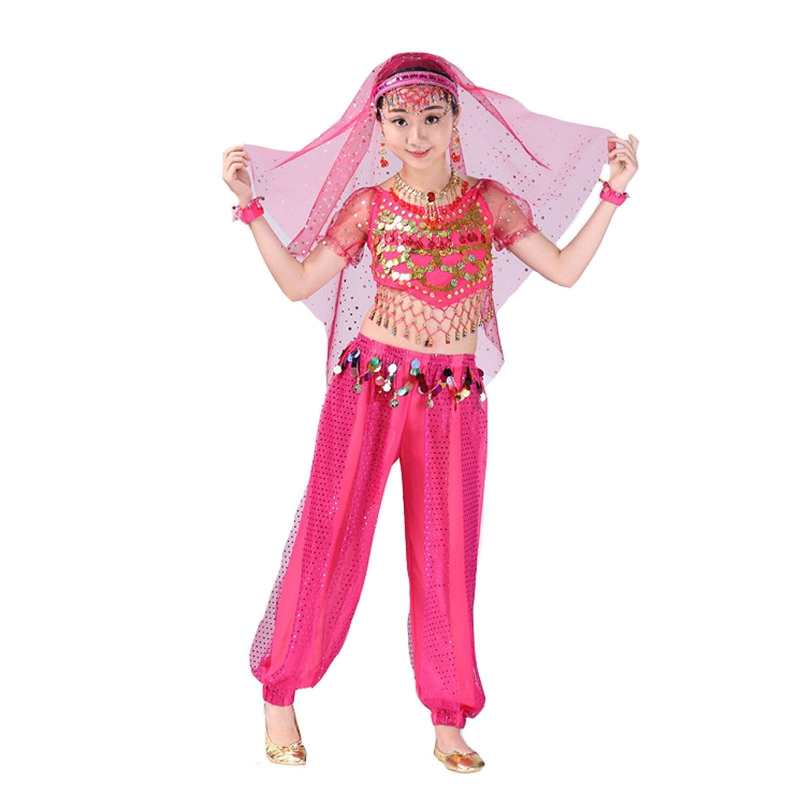 XDZJLR Girl'S Clothing Sets Handmade Children Belly Dance Kids Belly ...