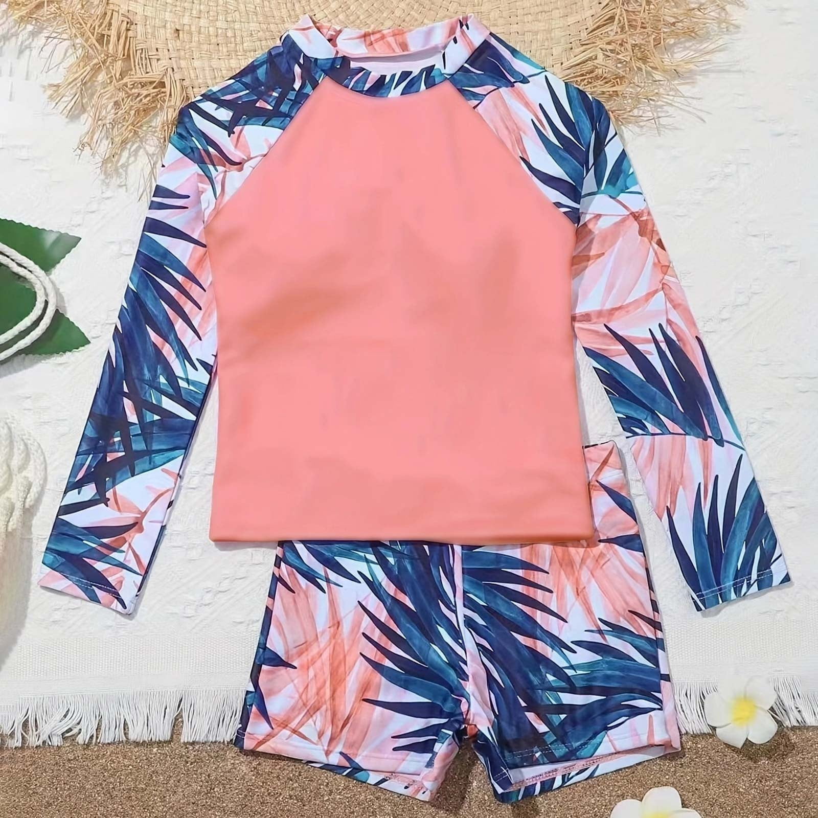 XDZJLR Girls Bathing Suit Kids Bikini Strap Solid Color Top Swimming ...