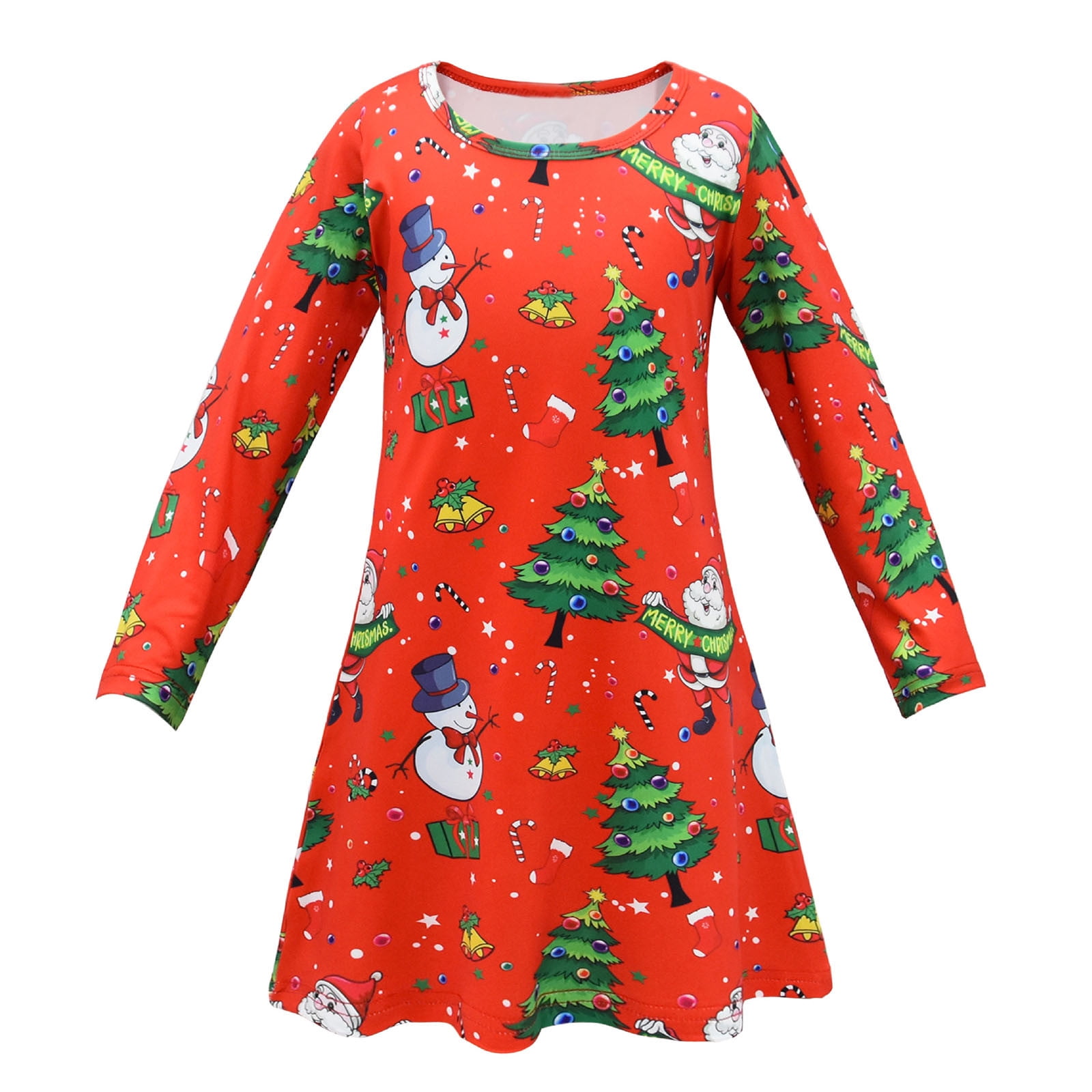 XDZJLR Girls Christmas Dress Child Xmas Dresses Party Dance Kids Xmas ...