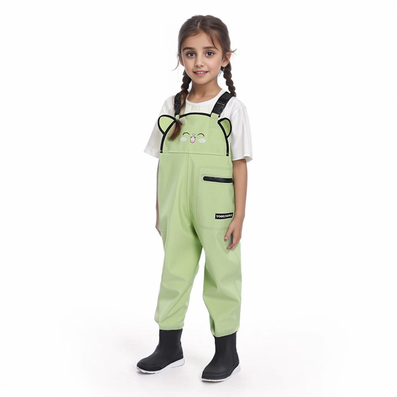 XDZJLR Girls Romper Kids Cartoon Chest Waders Youth Fishing Waders for ...