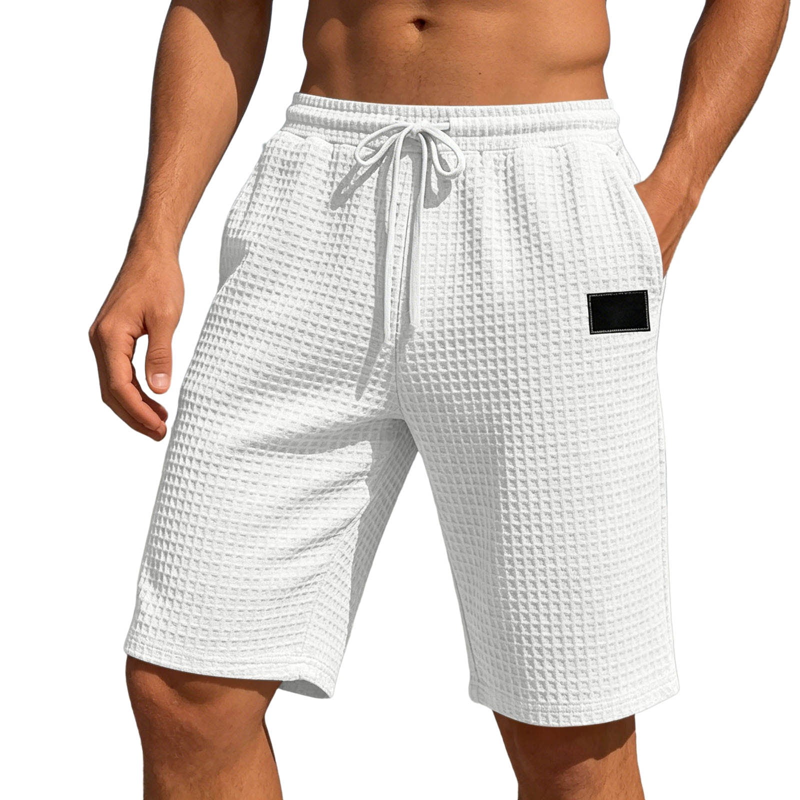 XDZJLR Men'S Shorts Breathable Knit Summer Casual Shorts With Front ...