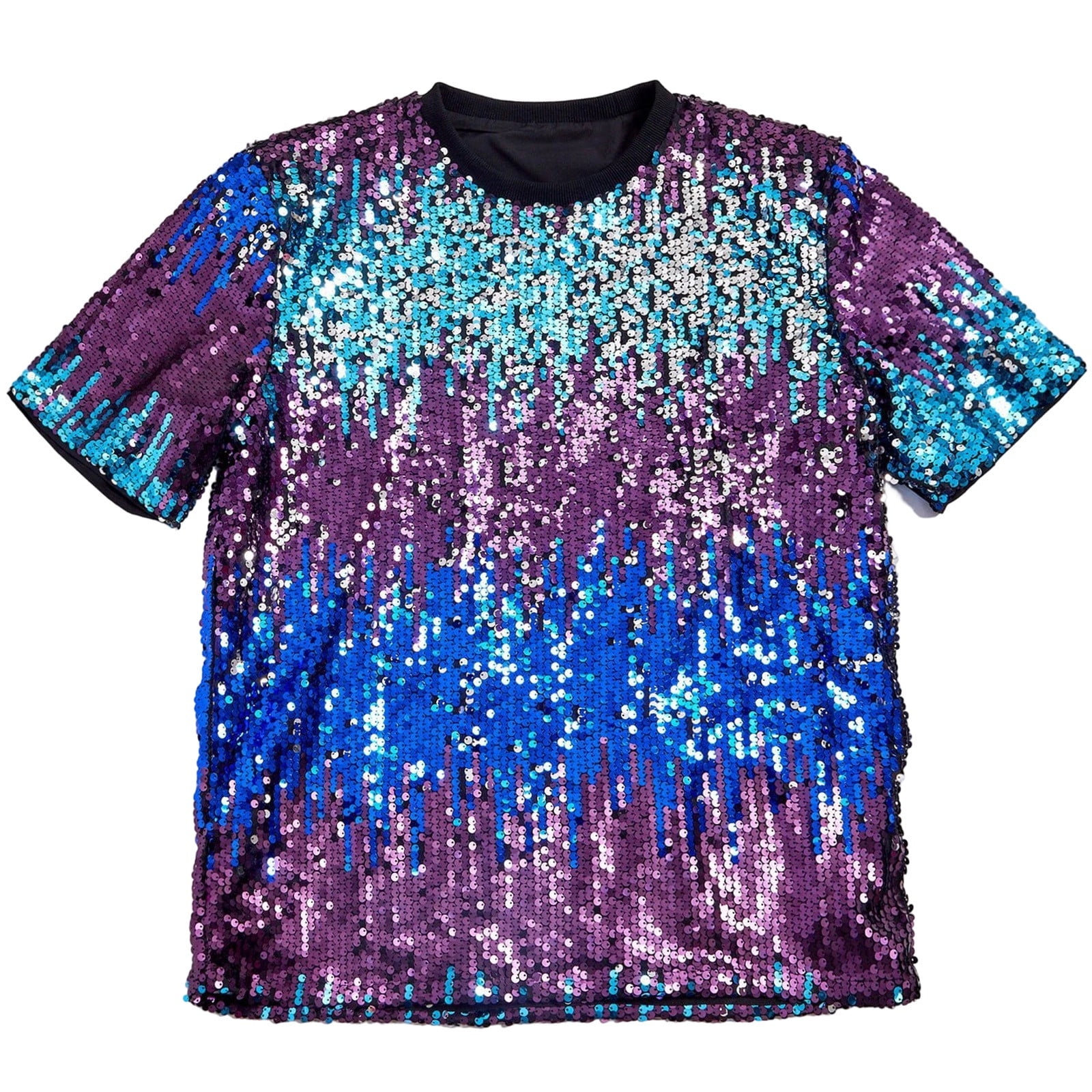 XDZJLR Men's Dress Shirts Sparkly Glitter Short Sleeve Button Down T ...