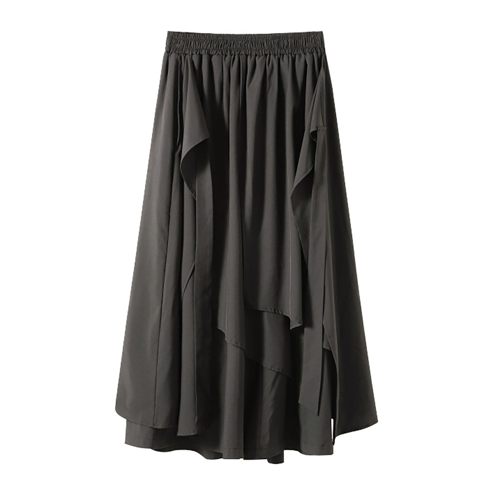XDZJLR Mens Pants Casual Solid Color Irregular Wide Leg High Sense ...