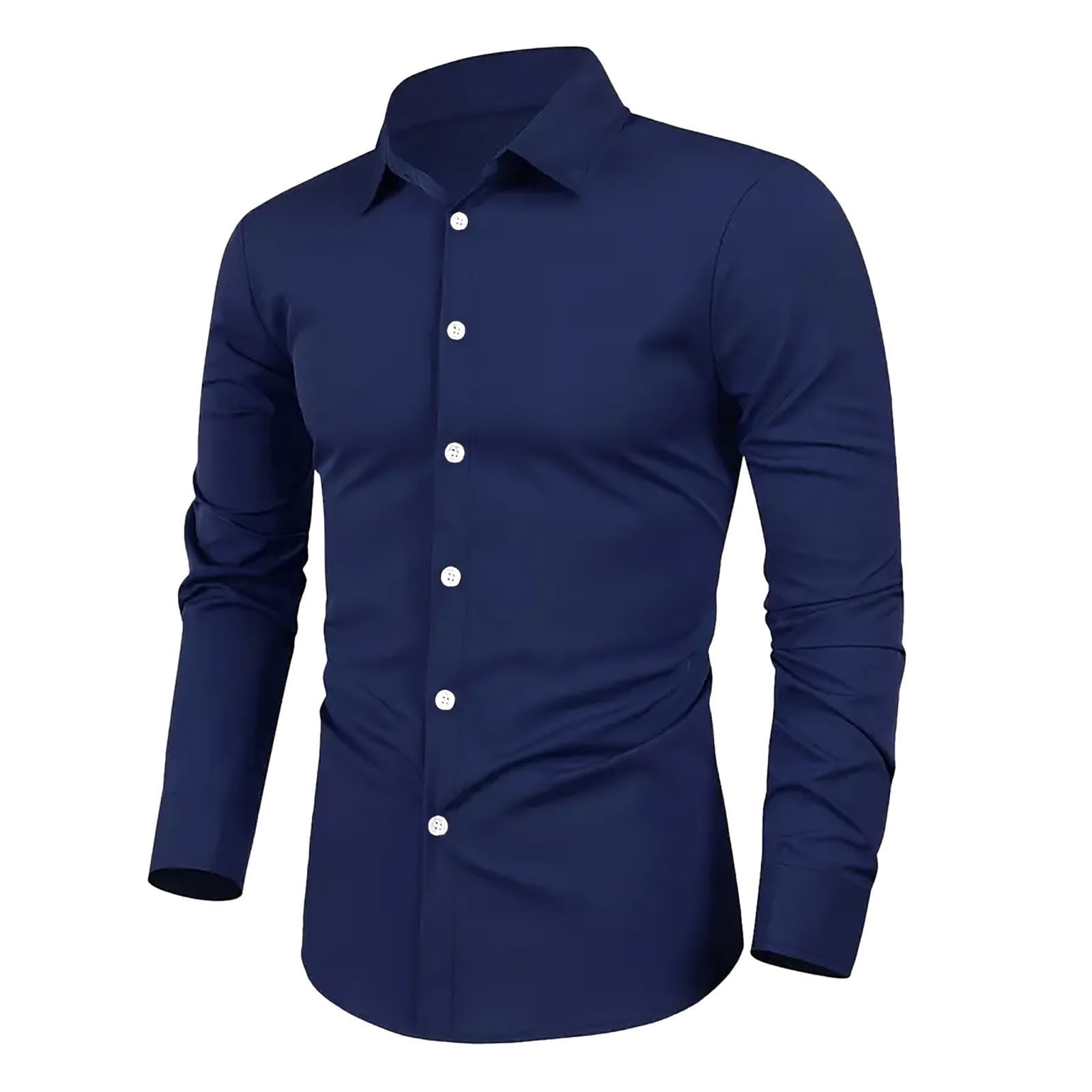 XDZJLR Mens Shirts Autumn Micro Stretch Fashion Trend Business Style ...