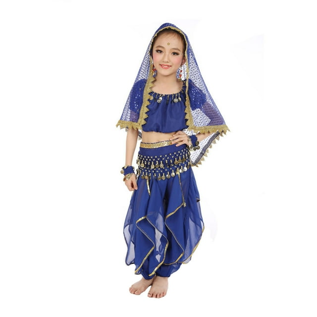 XDZJLR Outfits for Girls Handmade Children Belly Dance Kids Belly ...