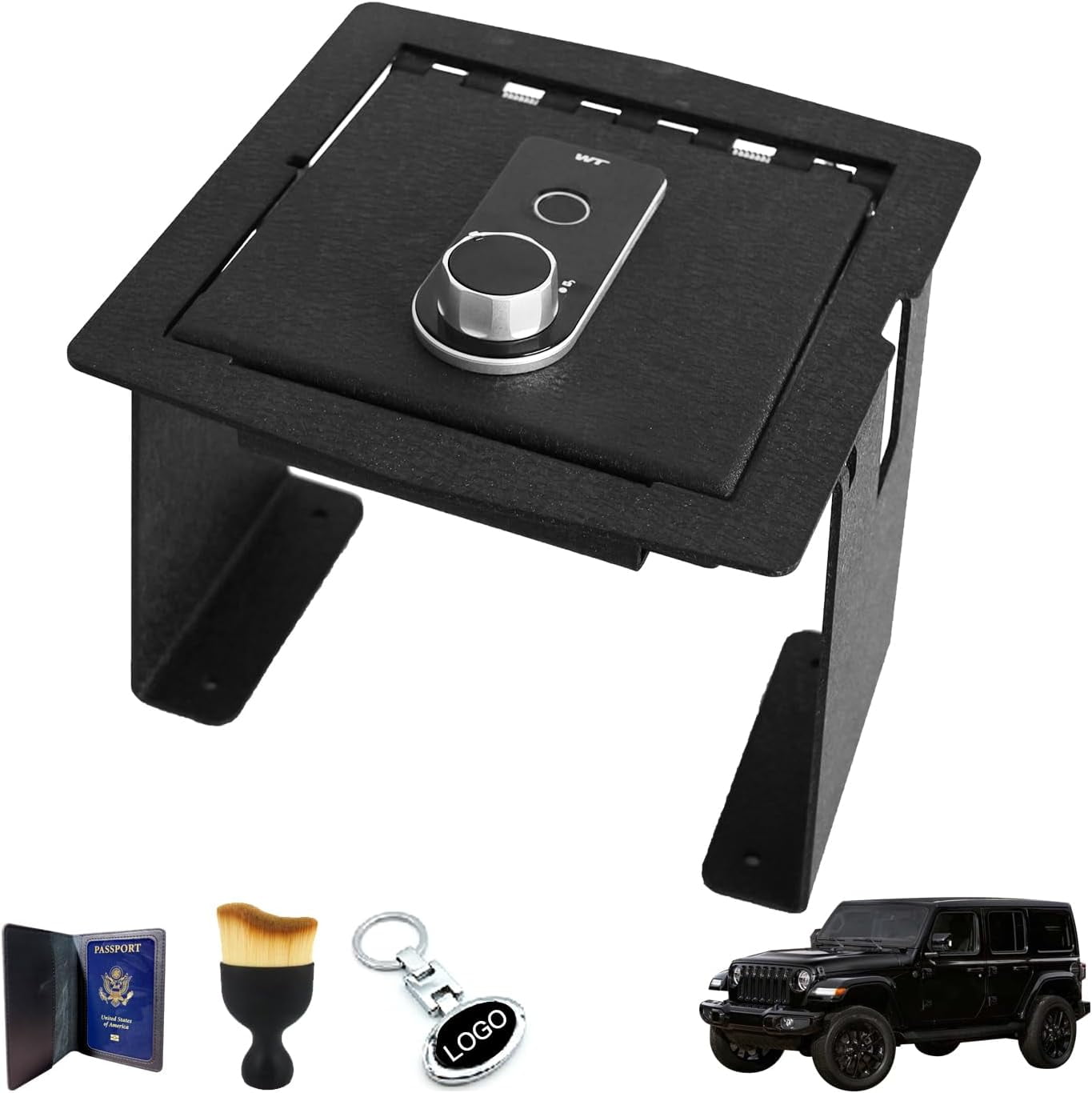 XDeer Automotive Center Console Gun Safe, Compatible with Jeep JL 2018 ...