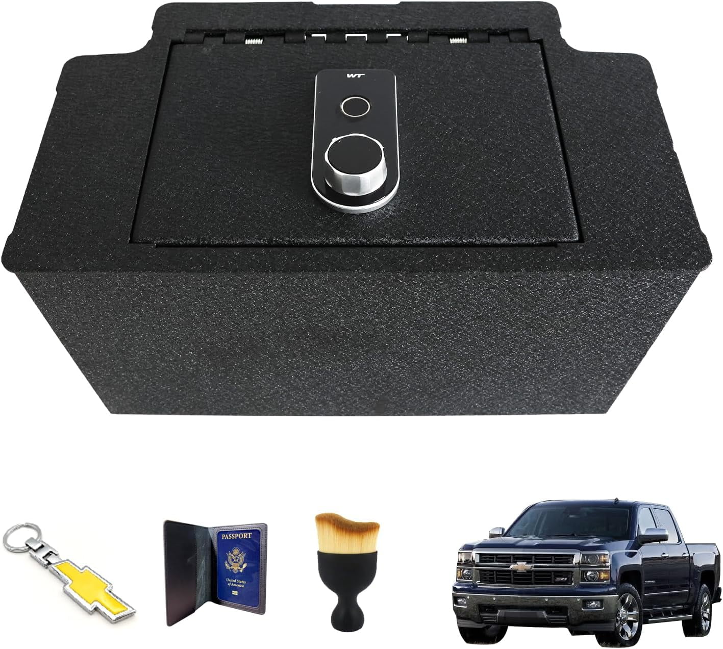 XDeer Hundgun safe for car, Premium In-vehicle Console Gun Vault Lock ...