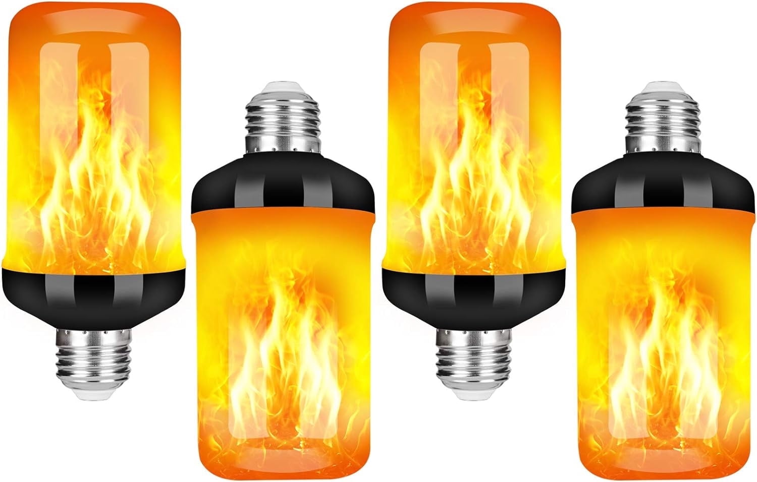 XDovet LED Flame Light Bulb, Upgraded 4 Modes Fire Light Bulbs with ...