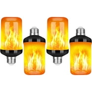 1 Pack LED Flame Effect Light Bulb, 4 Modes Fire Lighting Bulb, E26 ...