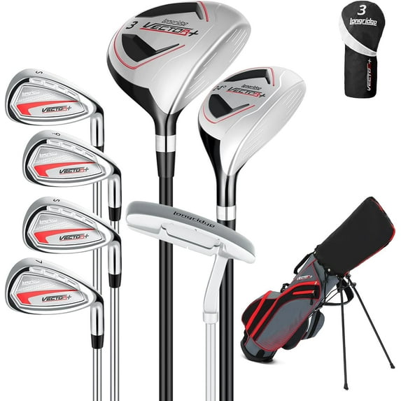 XDriveMax 8-Pieces Complete Golf Club Set for Men Includes Stand Bag ...
