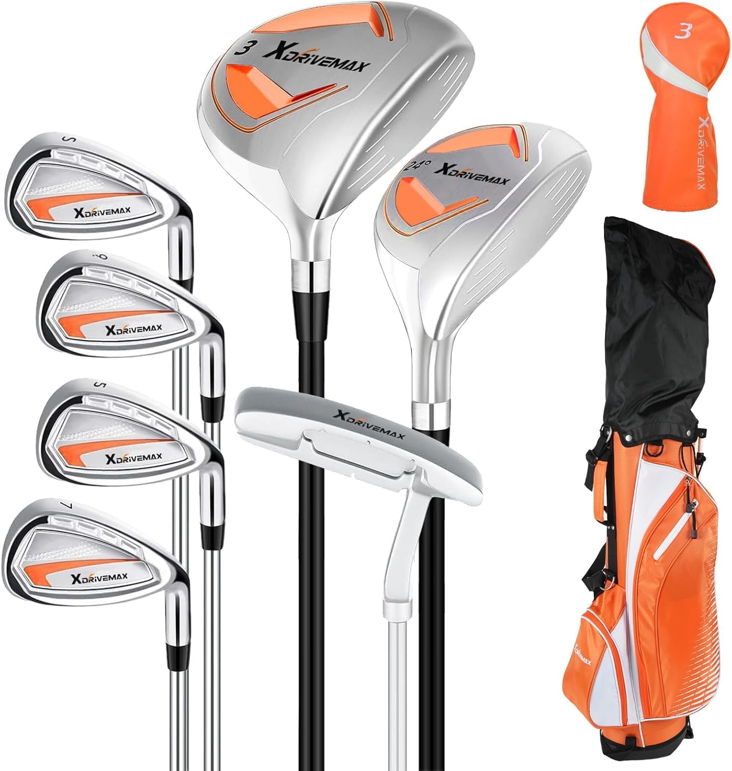 XDriveMax 8-Pieces Complete Golf Club Set for Women Includes Stand Bag ...