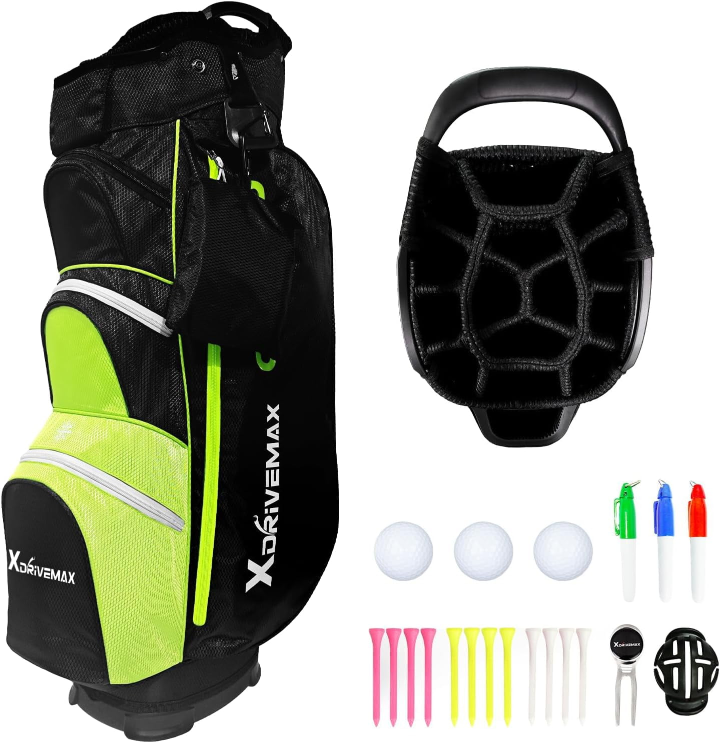 XDriveMax Golf Cart Bag, Lightweight Golf Bag, Compact Design Featuring ...