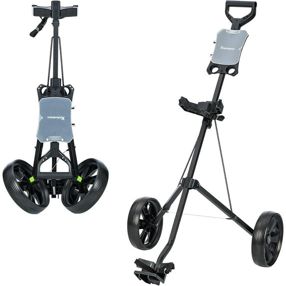 XDriveMax Lightweight 2-Wheel Golf Push Pull Carts 1-step folding ...